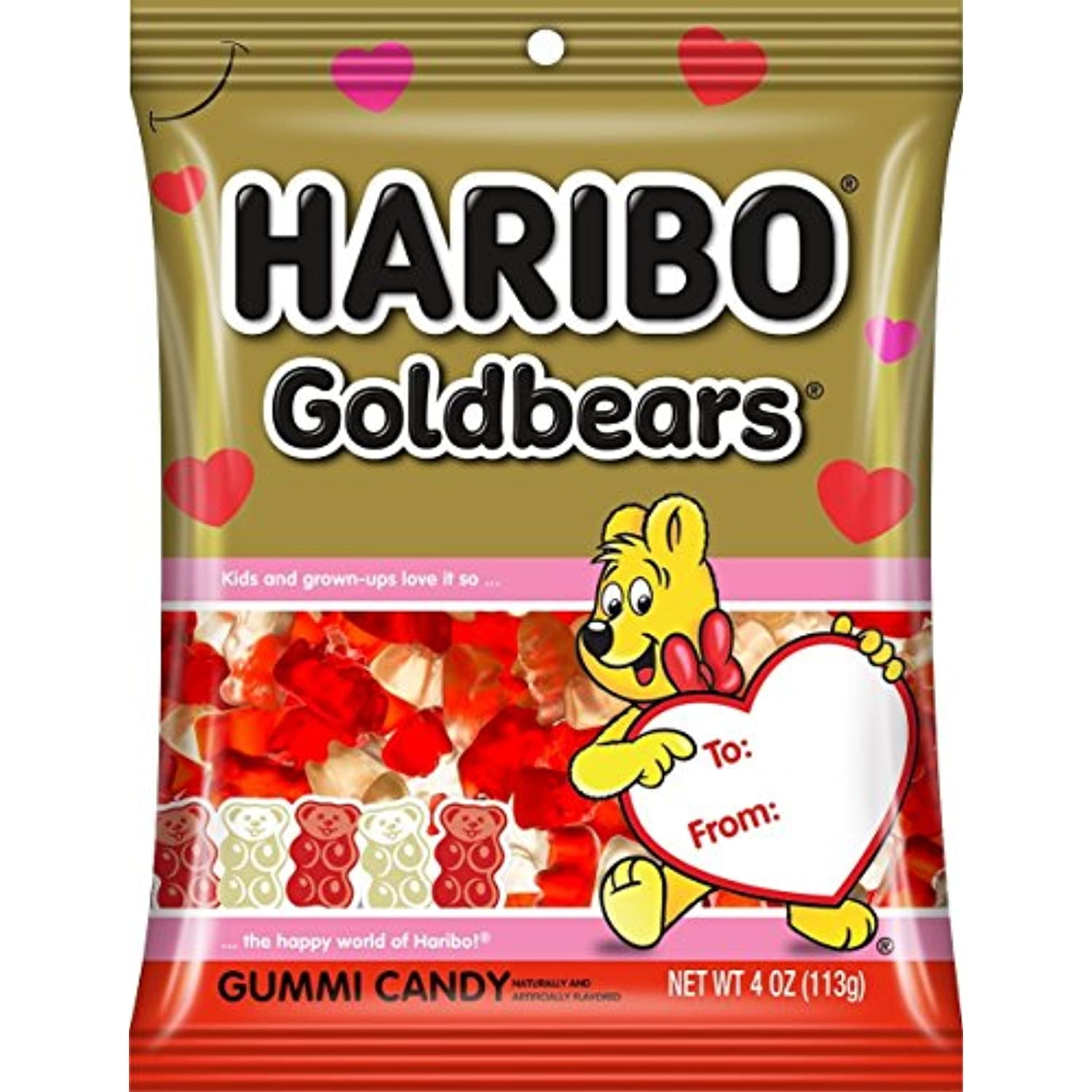 Haribo Of America Valentines Day Red And White Goldbears, 12 Count ...