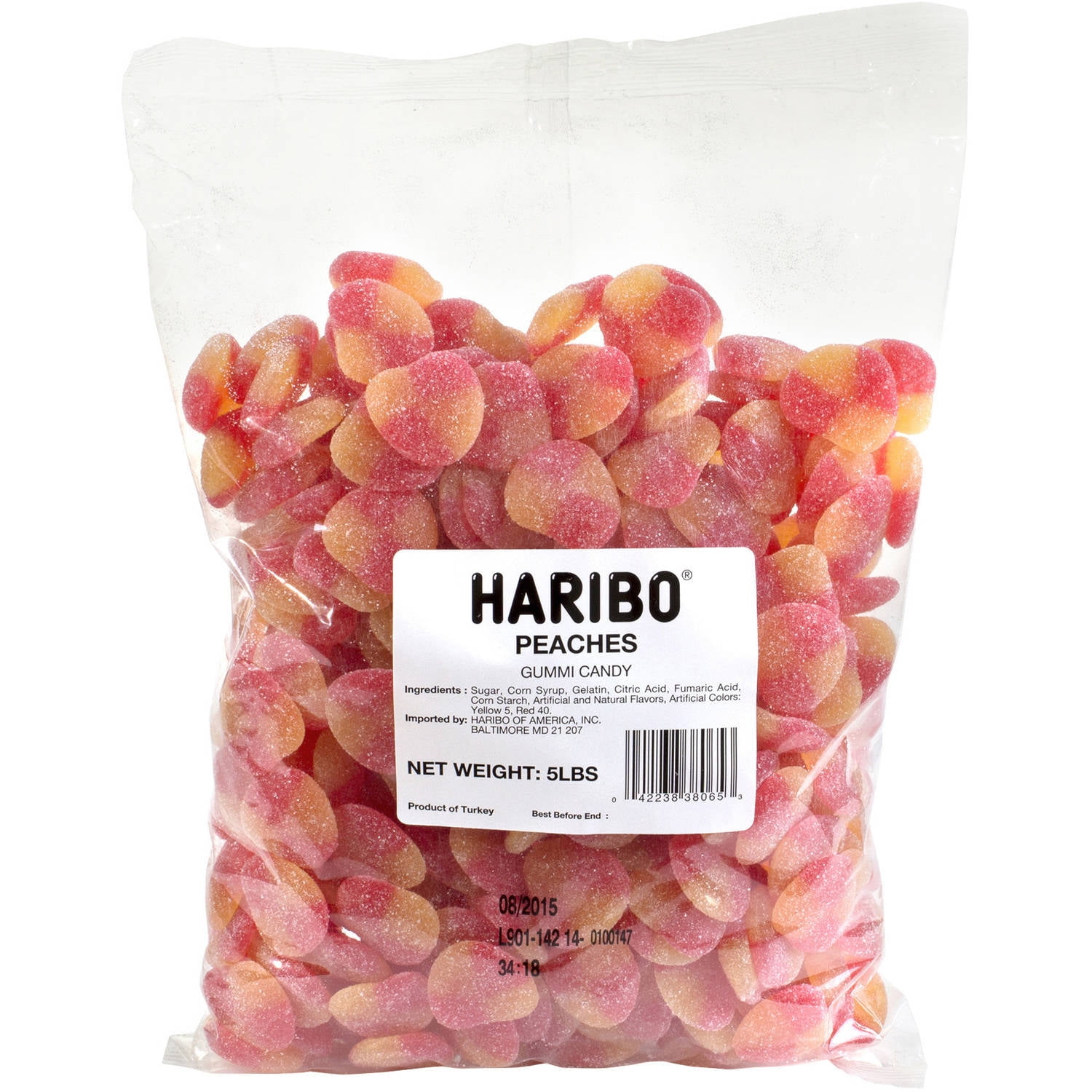 Haribo, Peaches Gummi Candy, 5 Lbs - Walmart.com