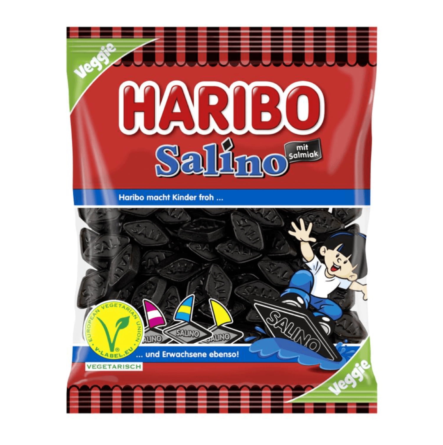 HARIBO Salino 175g, Soft Salmiac Licorice Gummies, Chewy and Sweet ...