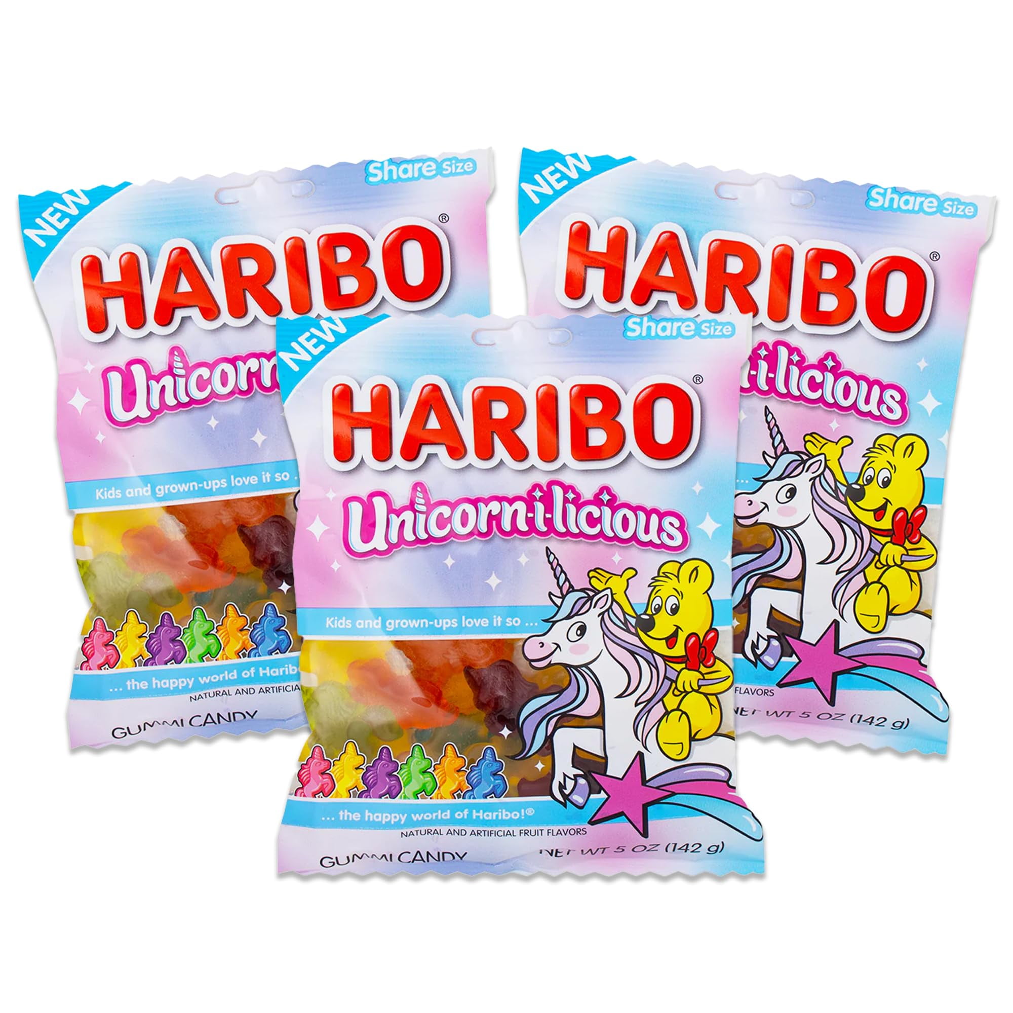 Haribo Unicorn-I-Licious Gummy Bears Candy Bulk 3 Pack. Unicorn Haribo ...