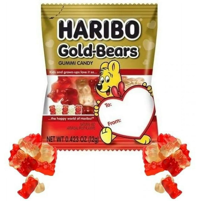 Haribo Valentine's Day Gummy Bears Candy (Raspberry and Pineapple) - 2 ...