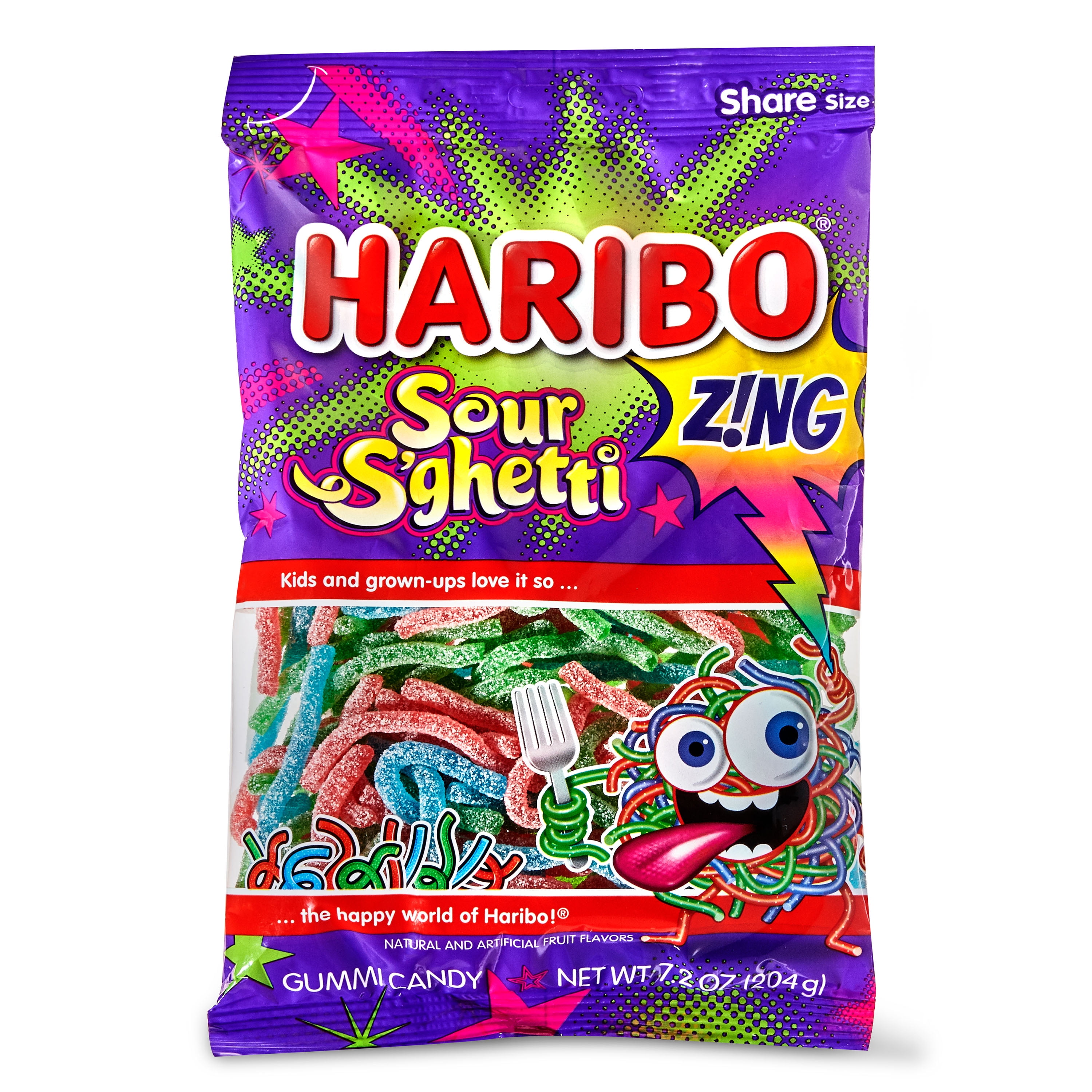 Haribo Z!ing Sour S'Ghetti, 7.2 Oz - Walmart.com