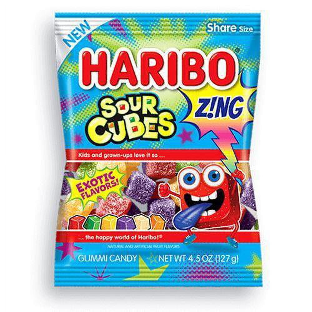 Haribo Zing Sour Cubes Gummi Candy, 4.5 oz - Walmart.com