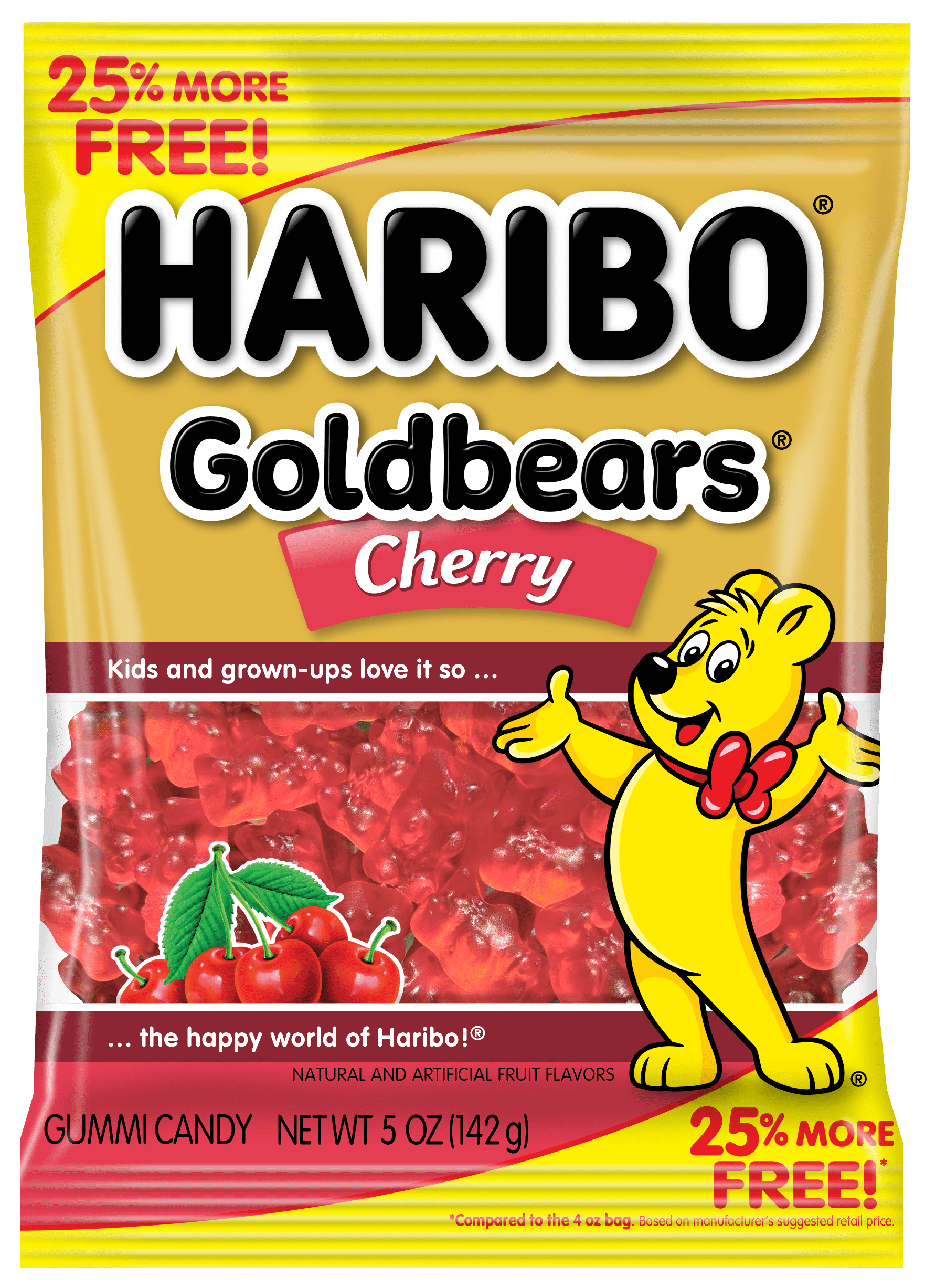 Haribo of America - Goldbears Cherry 4oz +25% Value Bag - Walmart.com