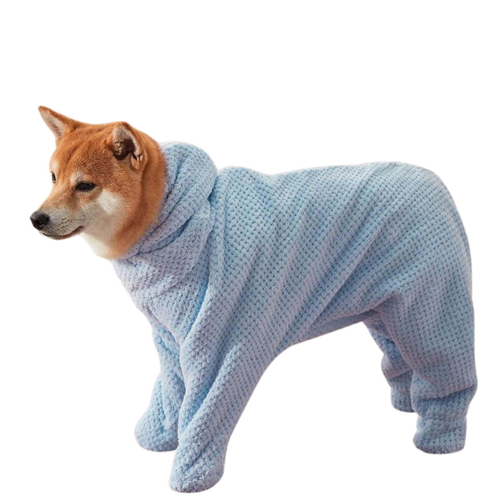 Harikaji Hooded Dog Towel Robe with Paw Covers, Full-Body Pet Bathrobe ...