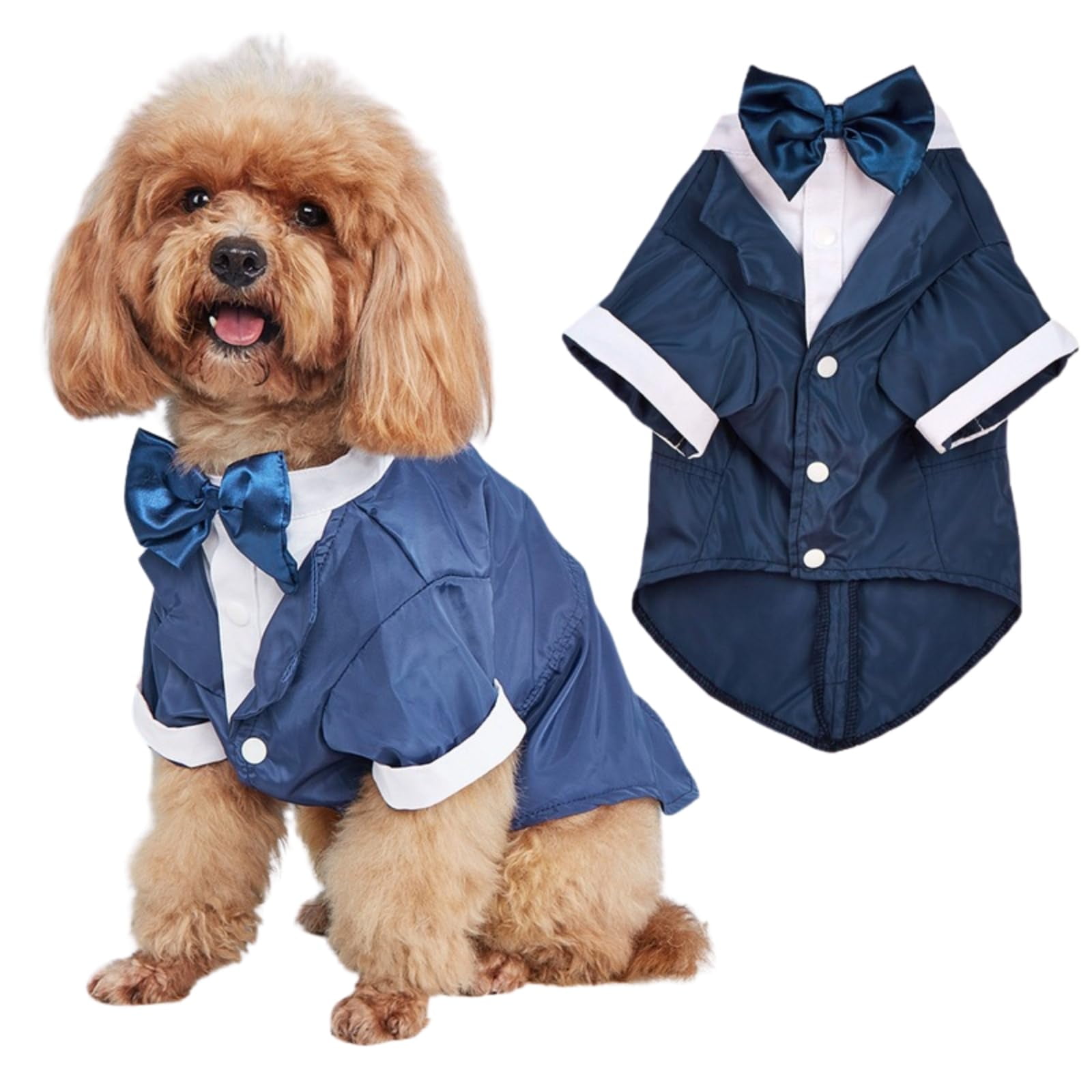 Harikaji Small Dog Tuxedo Suit with Bow, Dog Wedding Formal Suit with ...