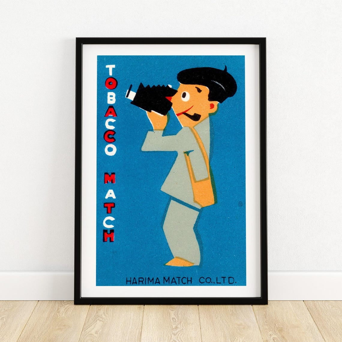 Harima Match Company Poster Art Mid-Century Modern Decor Vintage ...