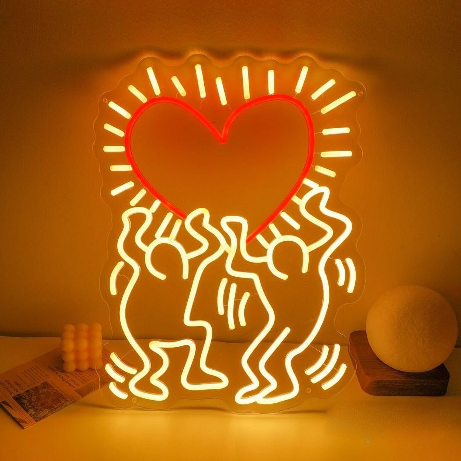 Haring Love Art Neon Sign Handmade Neon Lights Sign for Hair Beauty ...