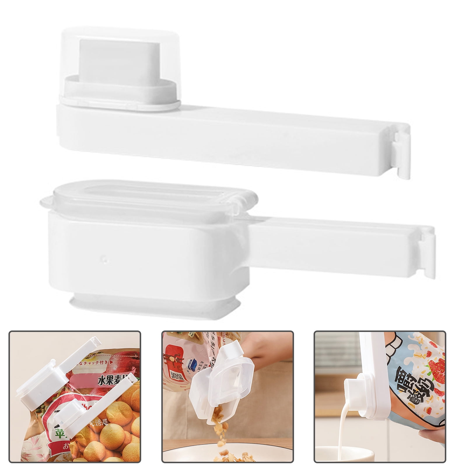 Hariumiu 1/2Pcs Sealing Clips with Discharge Port Tight Seal for Food ...