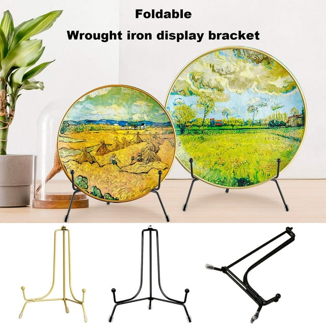 Hariumiu 1/3Pcs Plate Stand Metal Picture Frame Holder High Stability ...