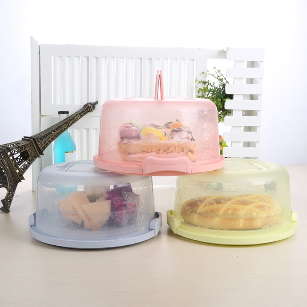 Hariumiu 10 inch Round Cake Carrier Translucent Dome Cake Box Comes ...