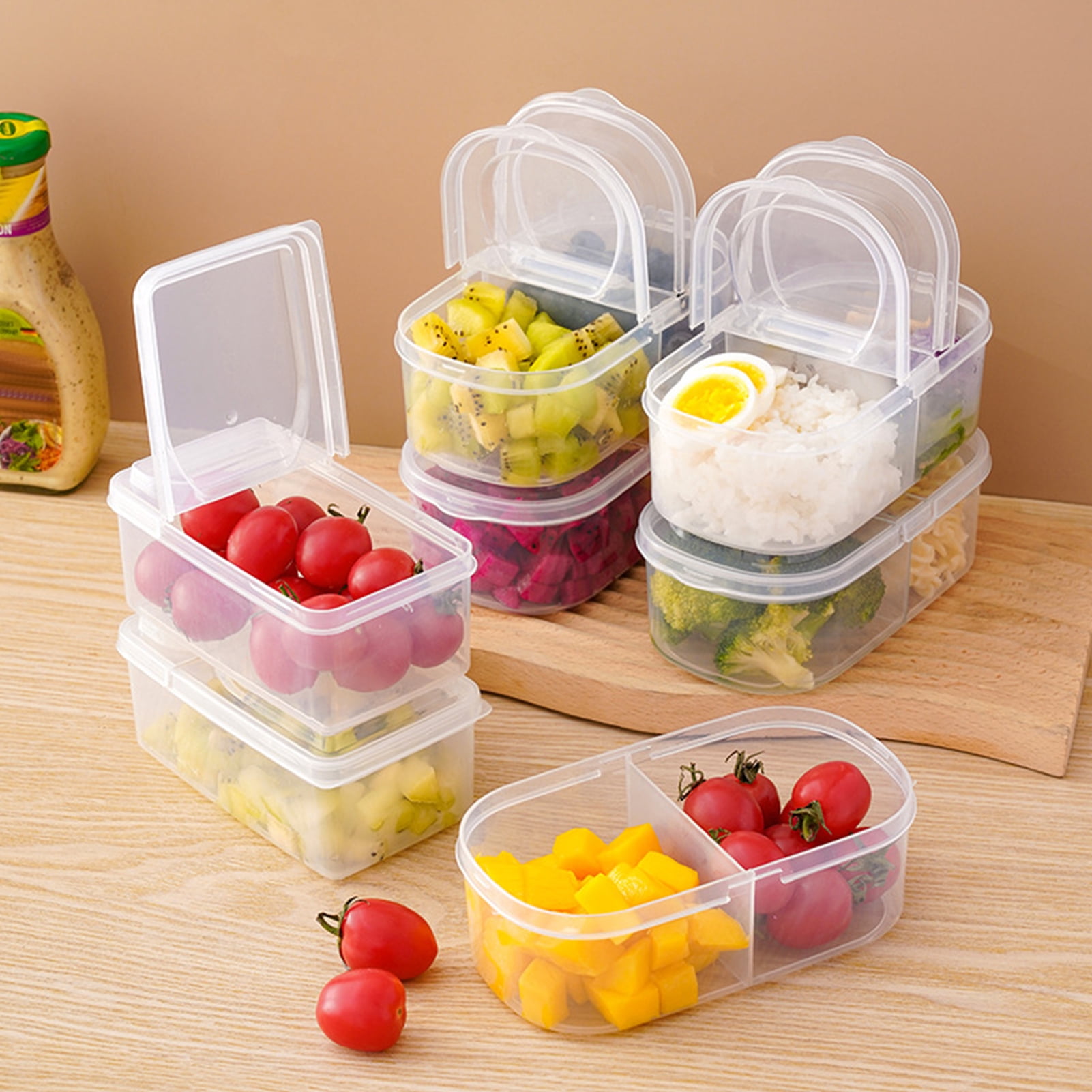 Hariumiu 10Pcs Rectangular Food Storage Container Fridge Safe Storage ...