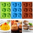 Hariumiu 2Pcs Silicone Mini Bundt Cake Mold 3 Shapes 6-Grids BPA-Free ...