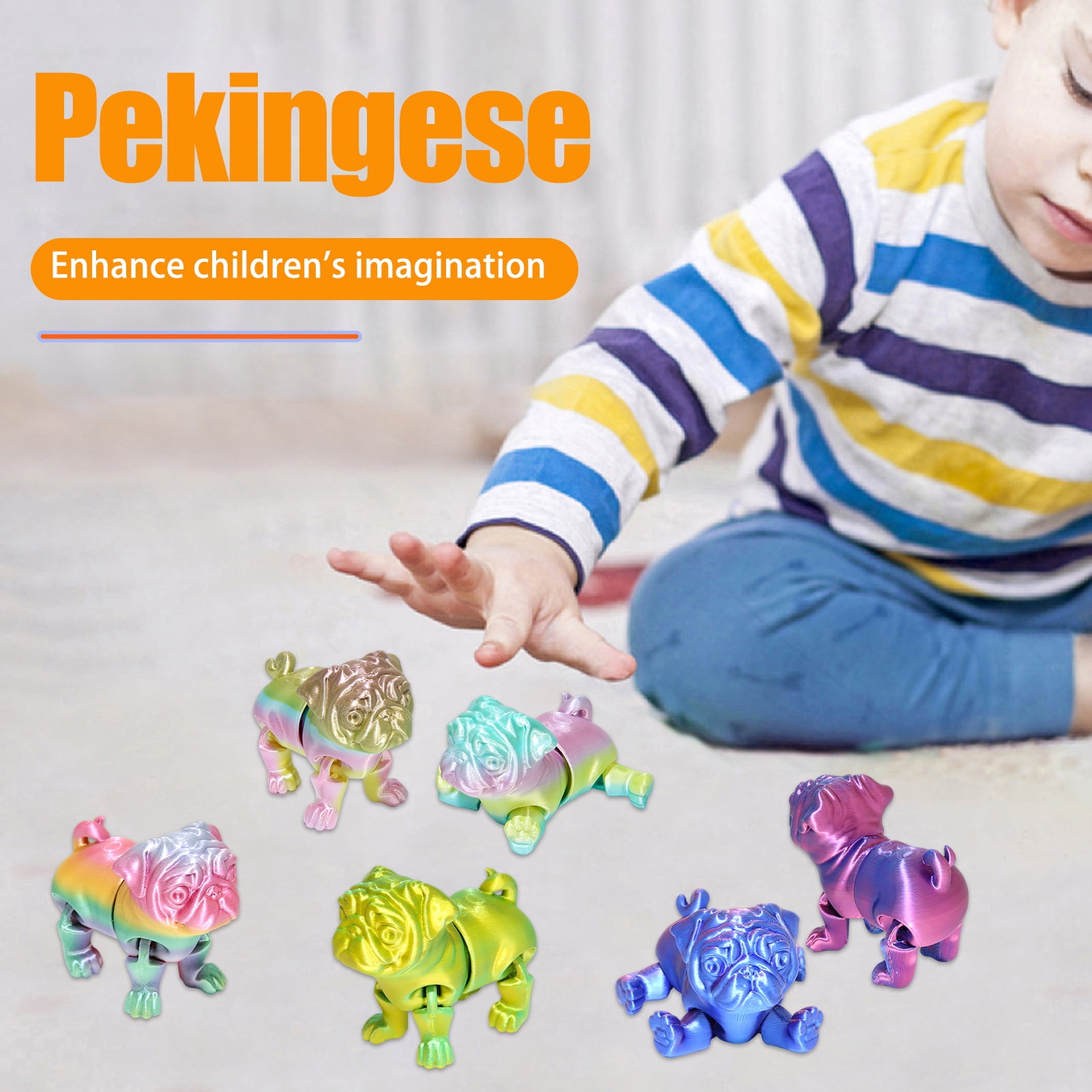 Hariumiu 3D Printed Dog Model Collectible Fidget Toy Puppy Ornament ...