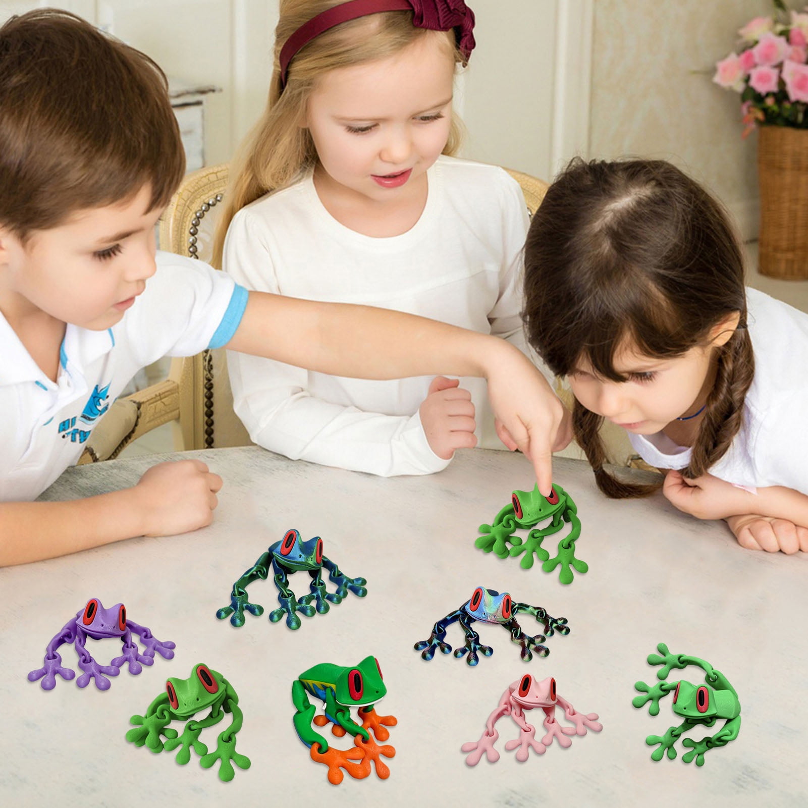 Hariumiu 3D Printed Magnetic Frog Fake Articulated Frog Figurine ...