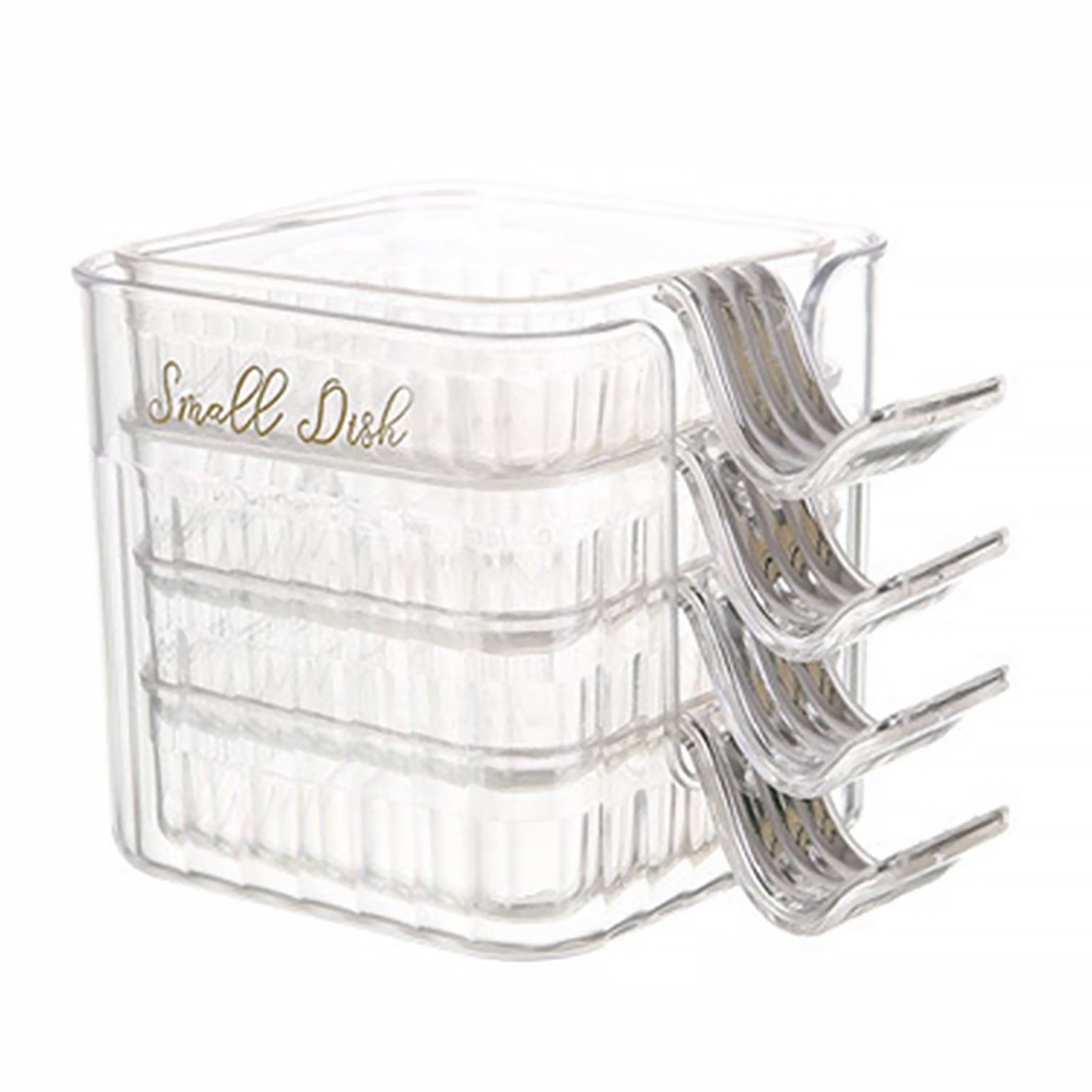Hariumiu 4Pcs Sauce Dish with Storage Can Stackable Food Grade PET ...