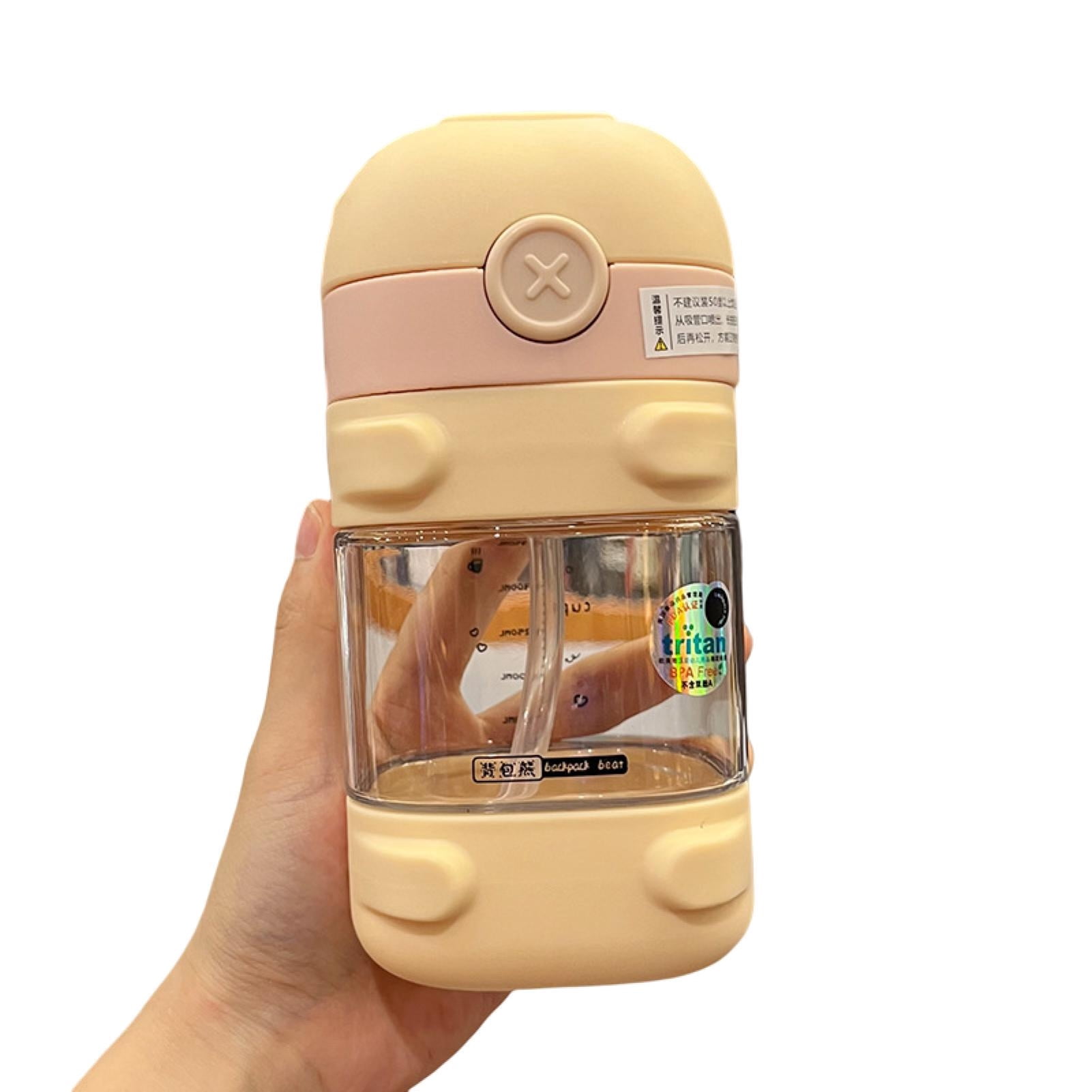 Hariumiu 500ml/17.5oz Kid Water Bottle Straw Cup with Silicone Straw ...