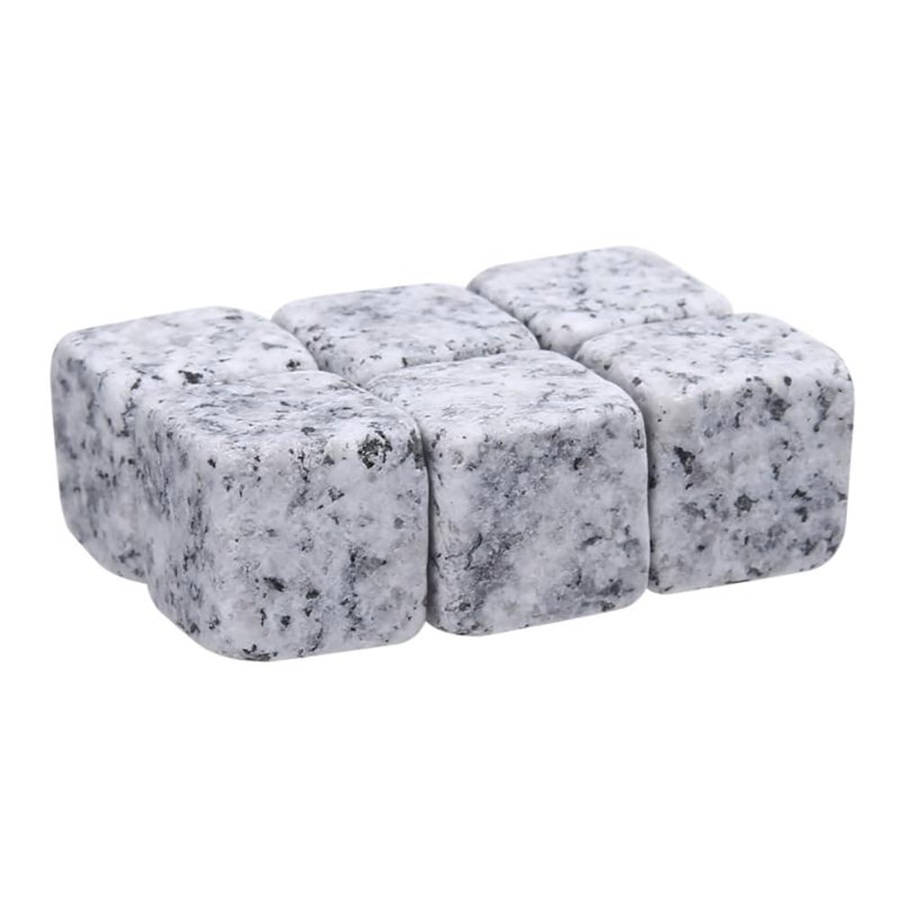 Hariumiu 6Pcs Marble Cubes Whiskey Drinks Chilling Ice Stone Bar ...