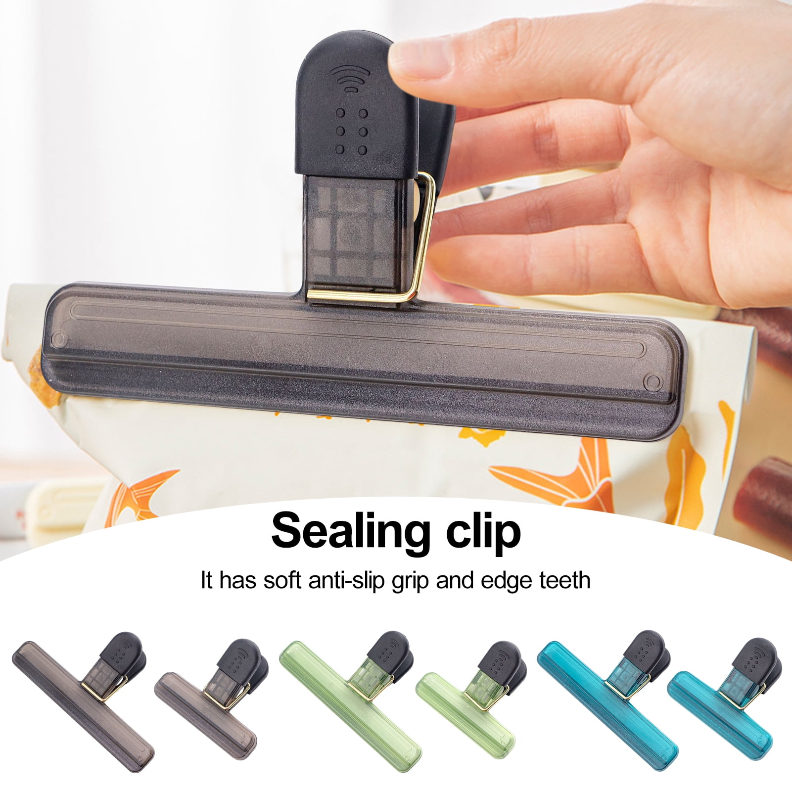 Hariumiu 6Pcs Sealing Clip Strong Spring Chip Bag Clips Freshness ...