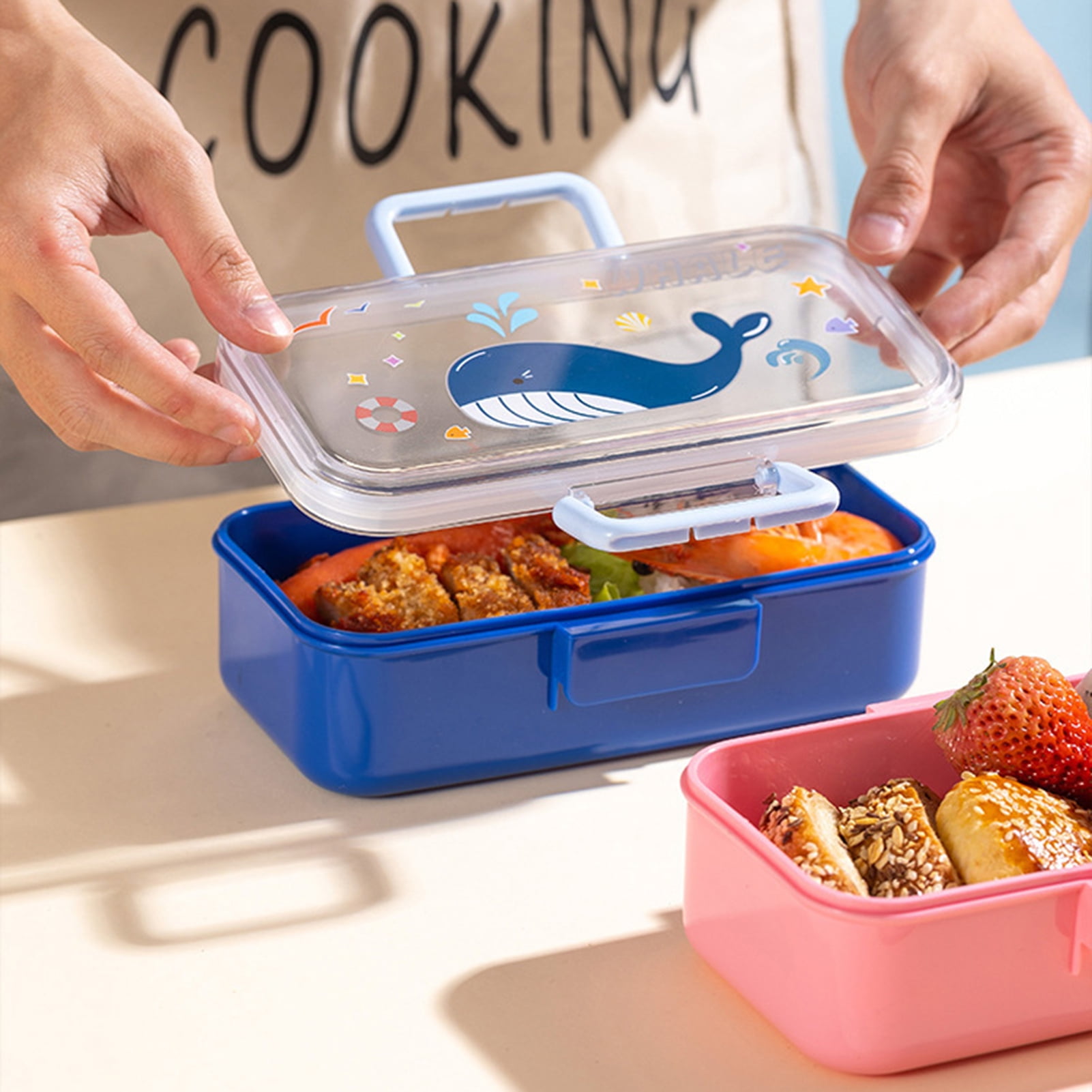Hariumiu 700ML Kids Bento Lunch Box Leak-proof Snack Box Cartoon BPA ...