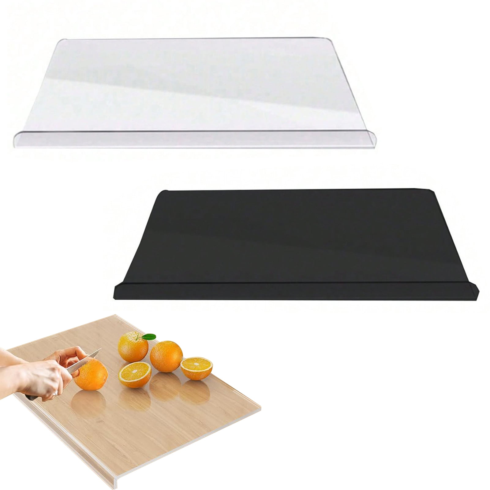 Hariumiu Acrylic Cutting Board with Counter Lip Non Slip Clear Cutting ...