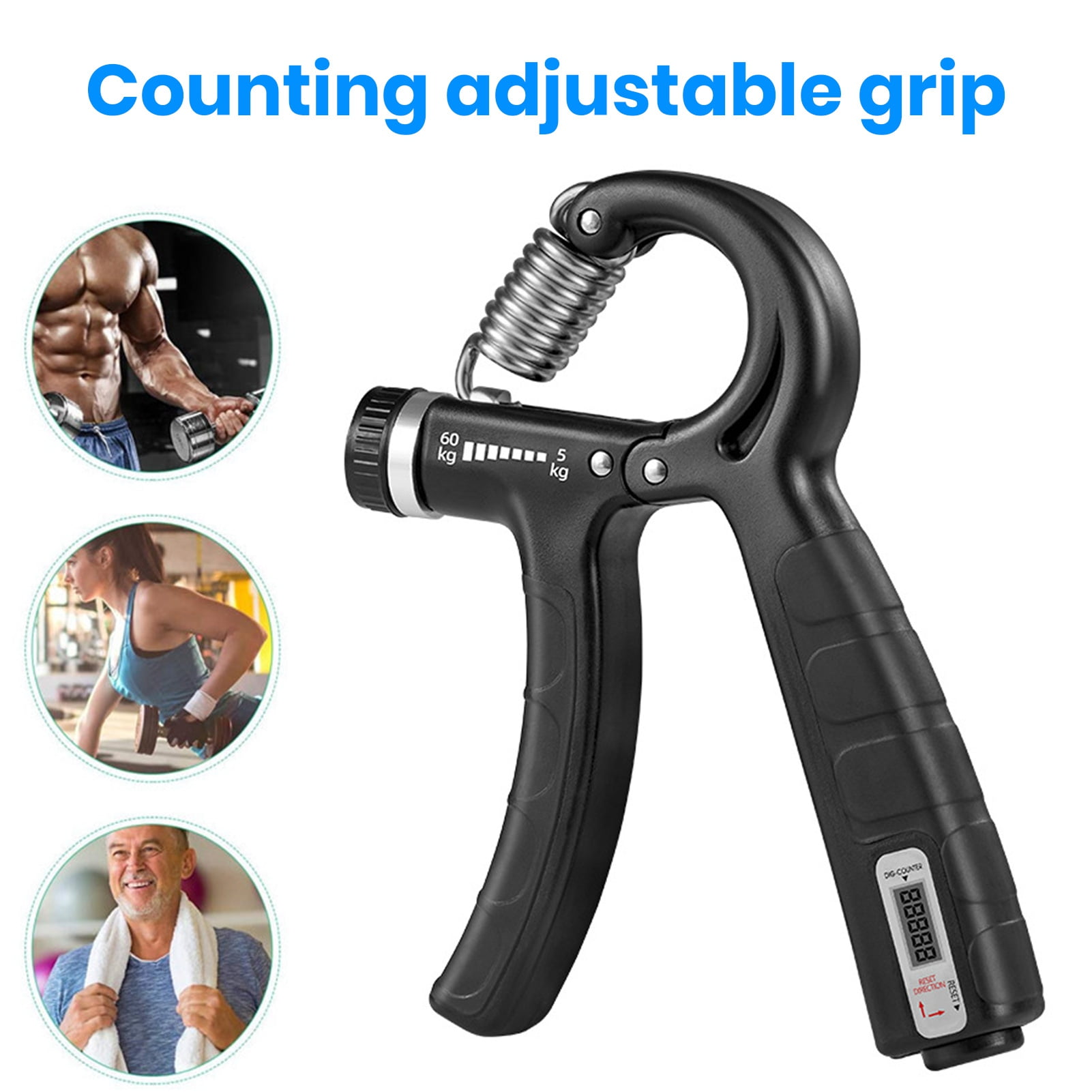 Hariumiu Adjustable Hand Grips Hand Grip Strengthener Workout ...