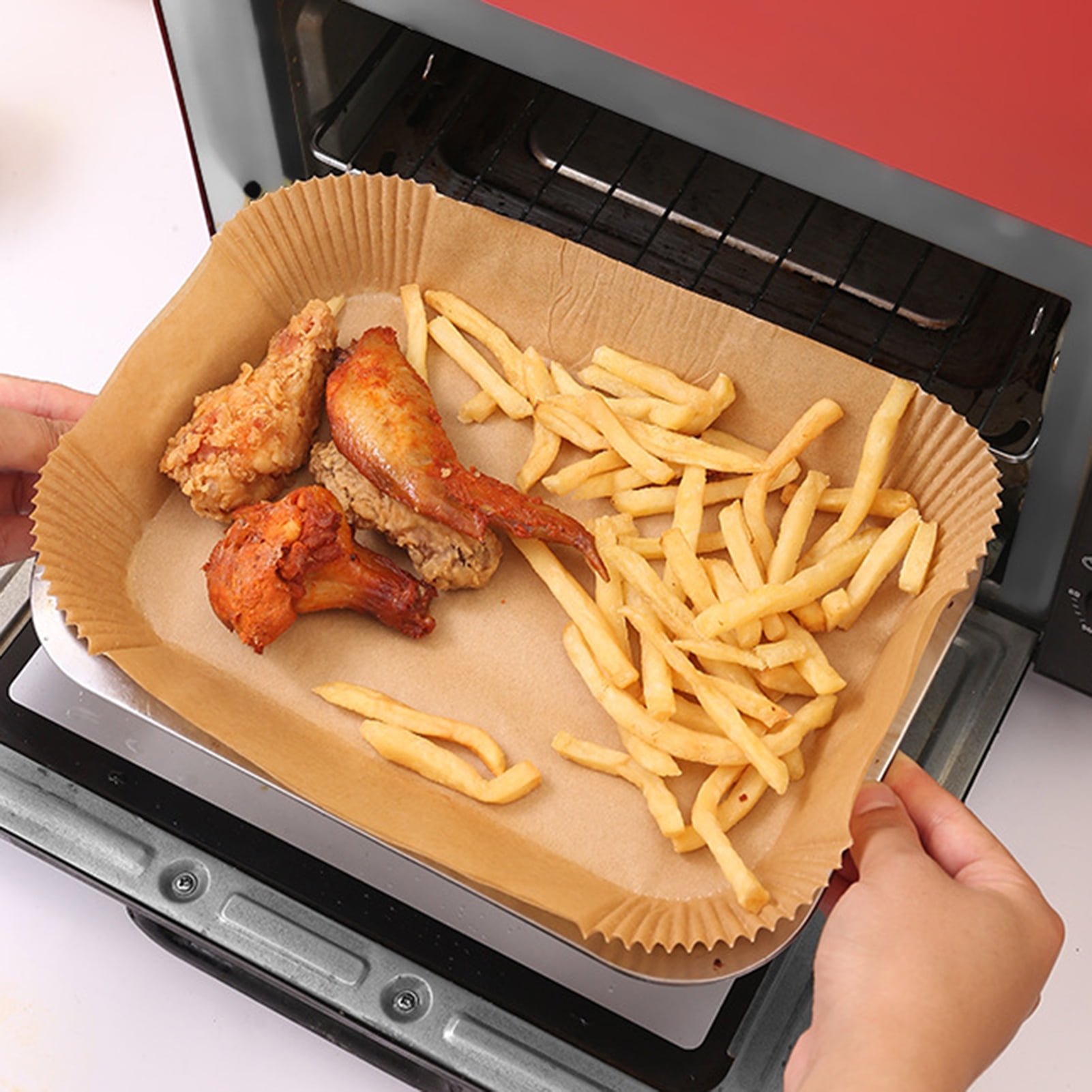 Hariumiu Air Fryer Liners 50Pcs Rectangle Air Fryers Liner Non-Stick ...