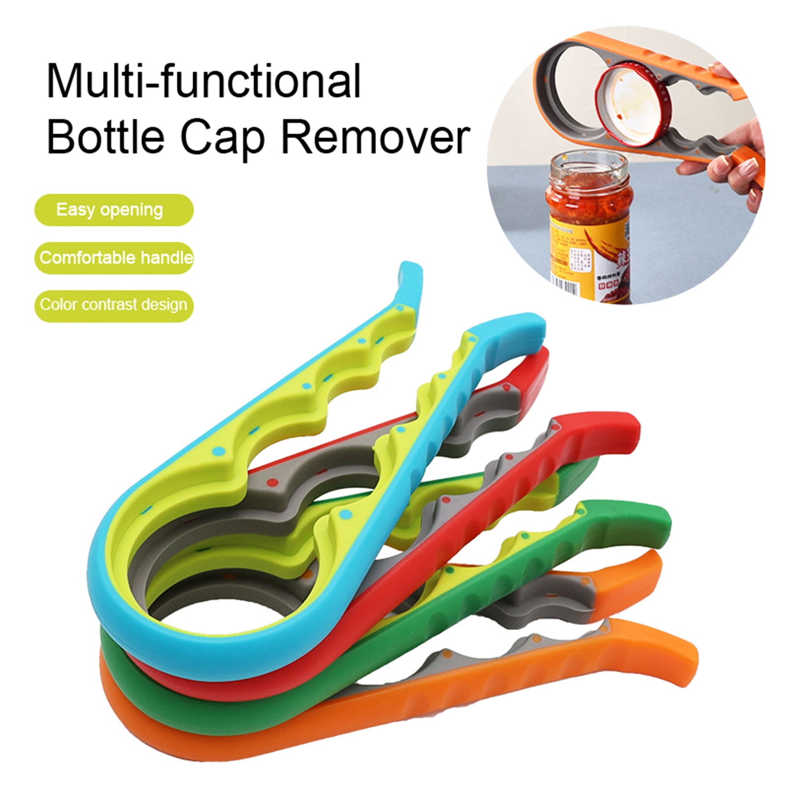 Hariumiu Arthritis Clamp Bottle Opener 4-in-1 Non-Slip Rubber Grip Can ...
