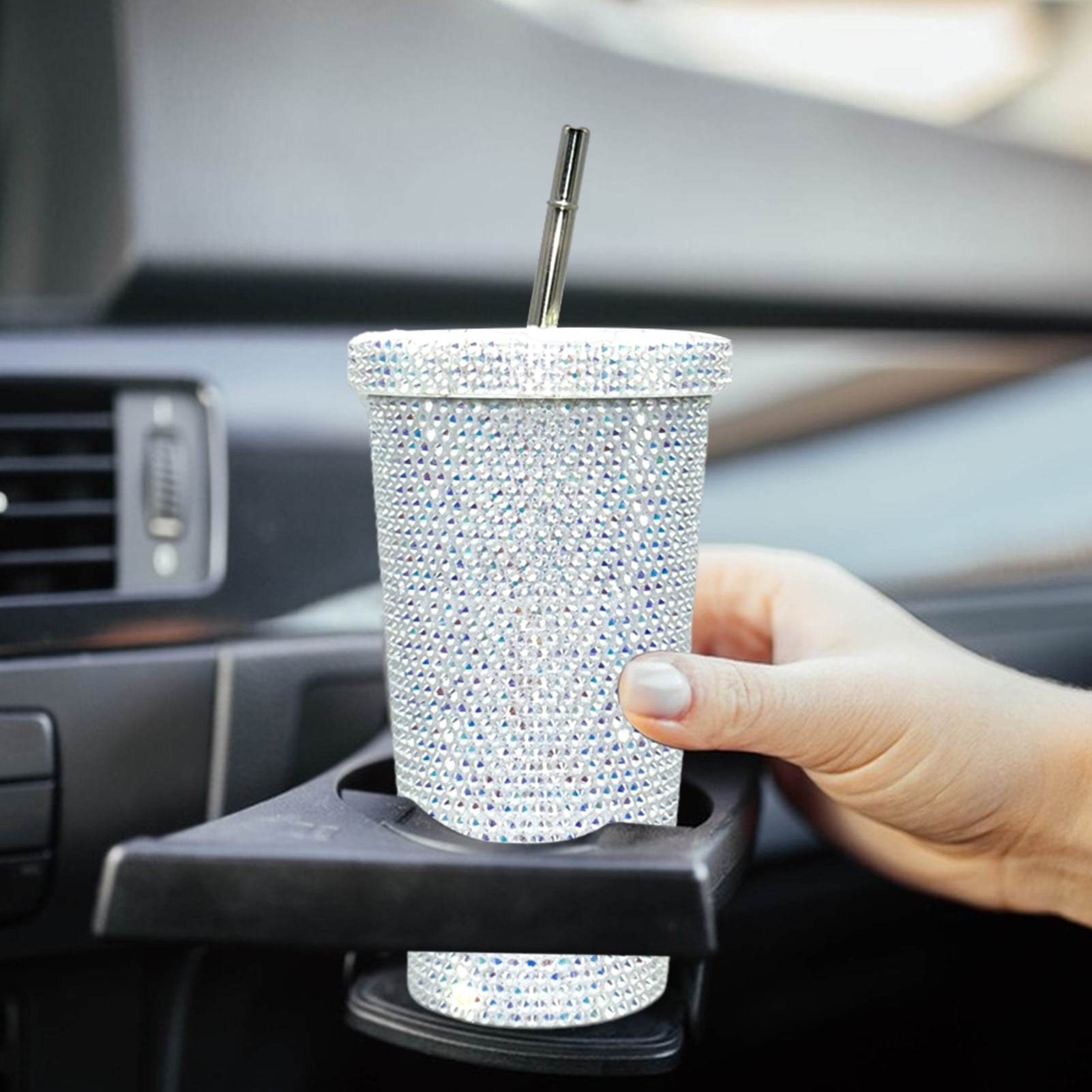 Hariumiu Bling Rhinestones Thermal Cup Stainless Steel Insulated ...