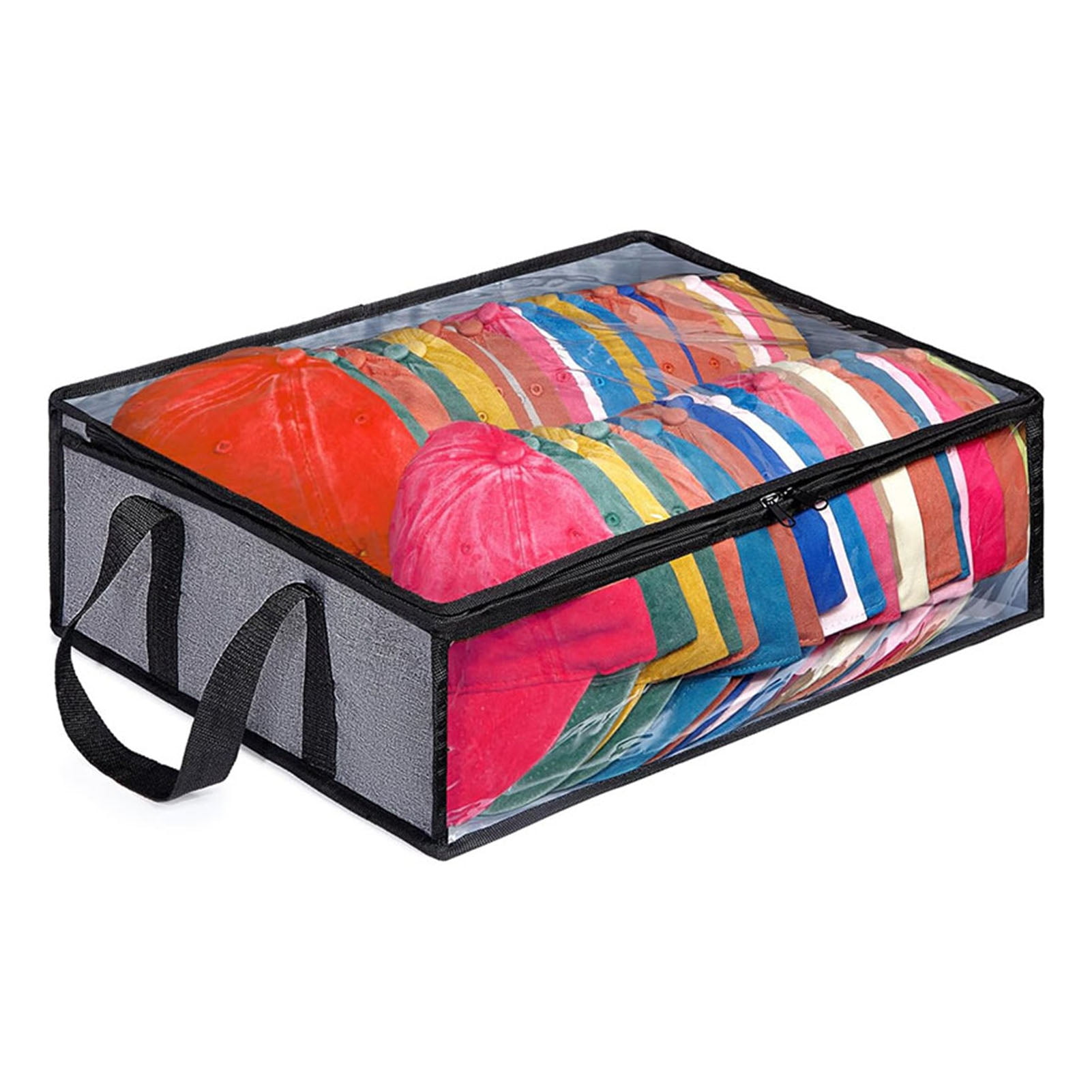 Hariumiu Capacity Hat Organizer Foldable Hat Storage Bag with Sturdy ...