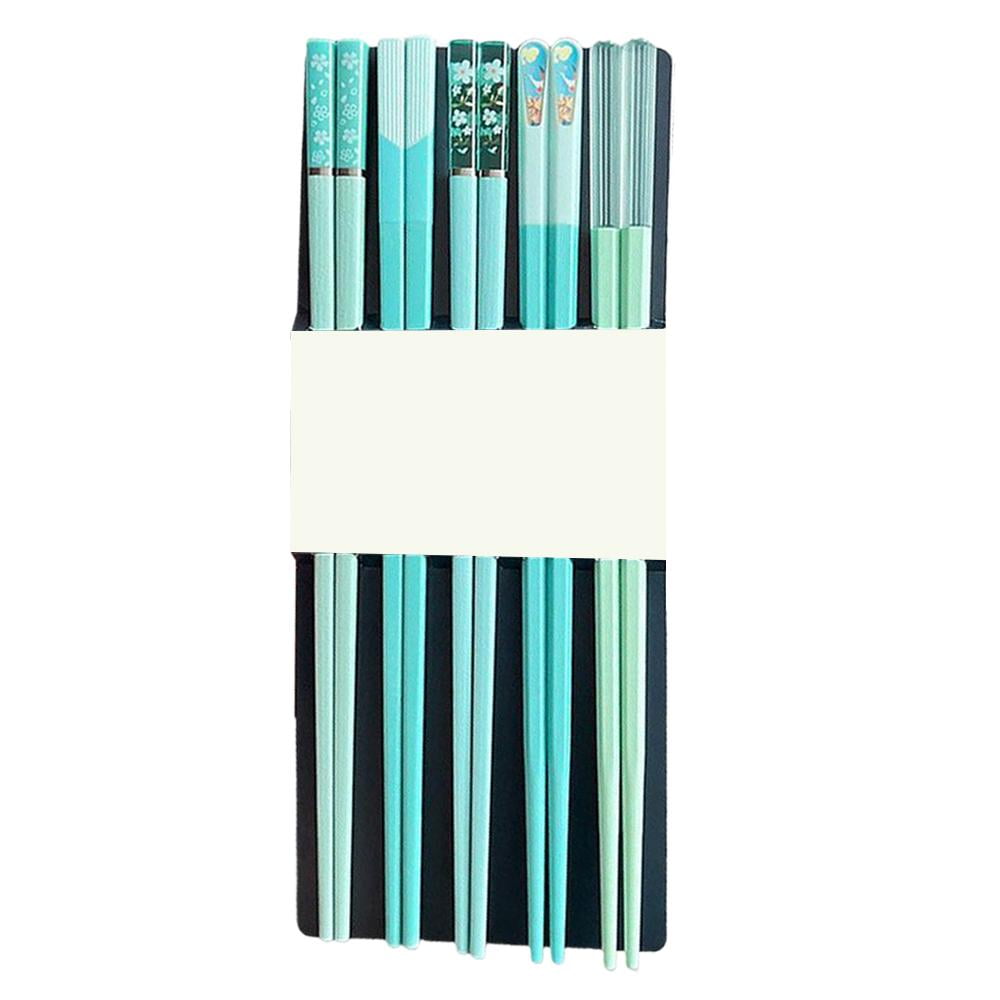 Hariumiu Chopstick Set 5 Pairs Reusable Plastic Chopsticks Bpa-free ...