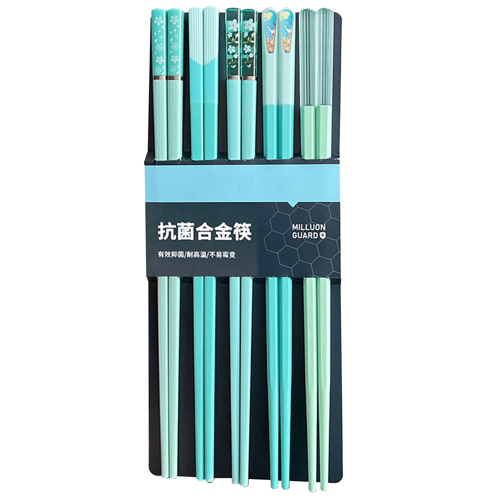 Hariumiu Chopsticks Set 5 Pairs Reusable Plastic Chopsticks Bpa-free ...