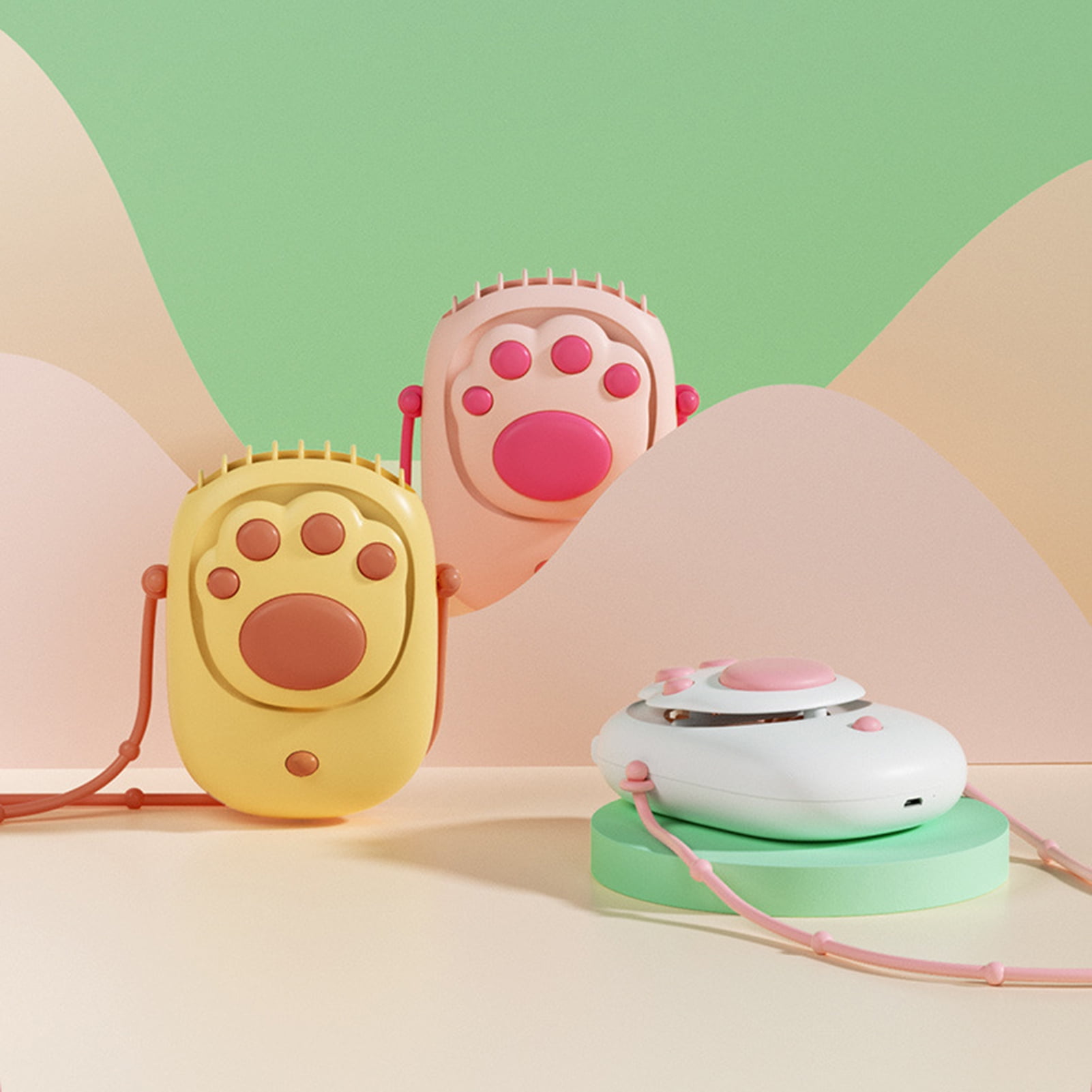 Hariumiu Cooling Fan Wearable USB Rechargeable Adjustable Handheld ...