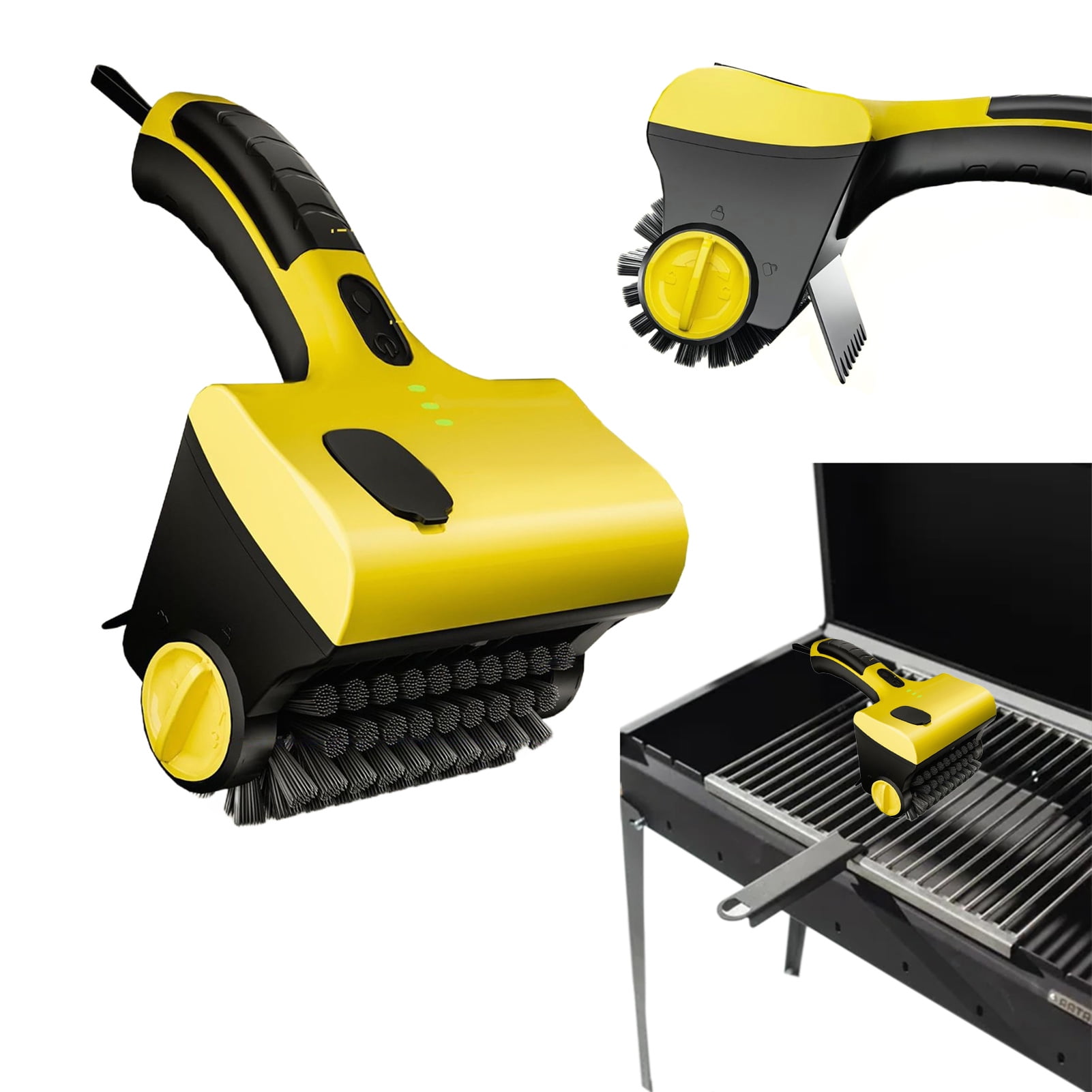 Hariumiu Cordless Electric Grill Brush with Rotating Head 8V Power ...