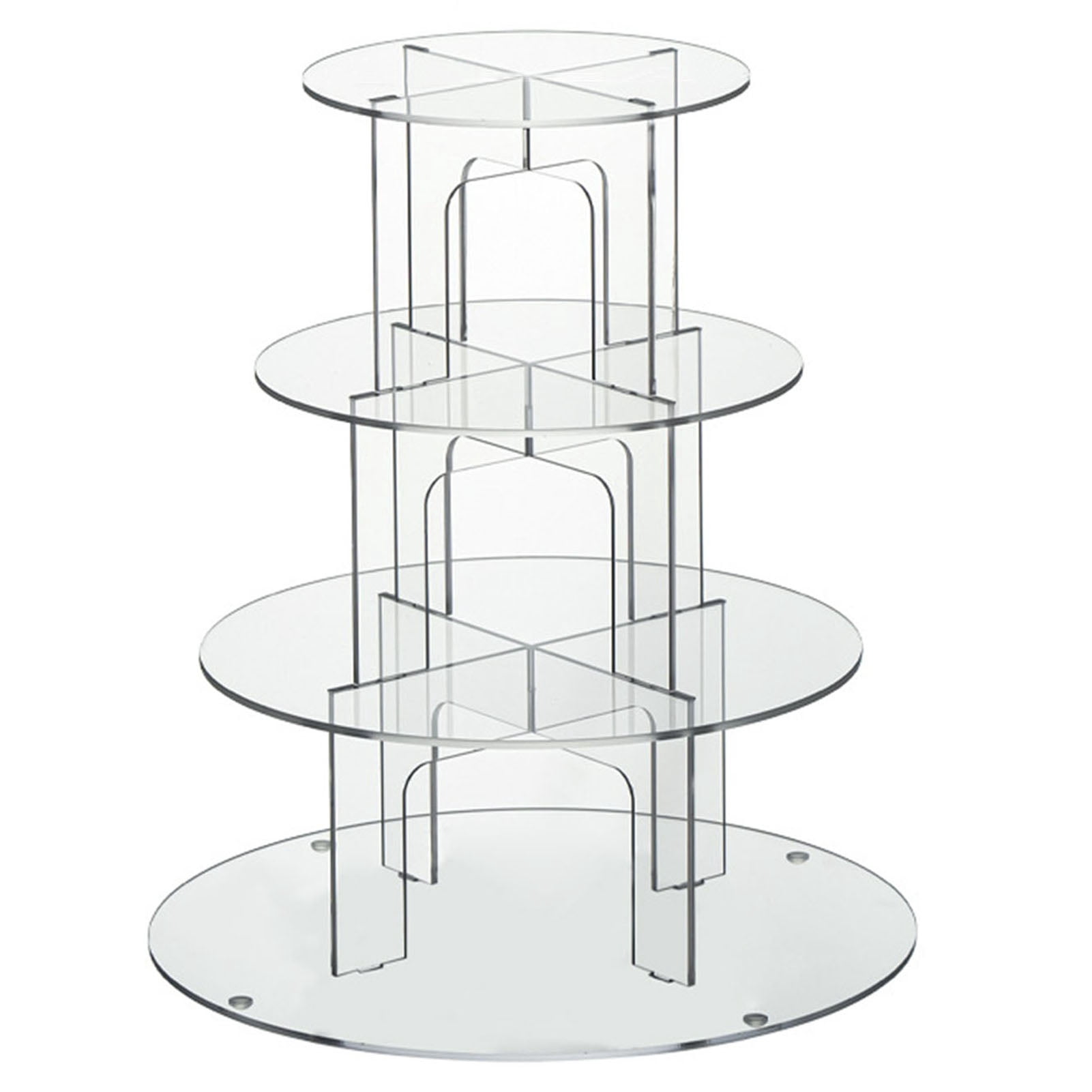 Hariumiu Cupcake Stand Round Cake Stand Transparent Multi-layer Simple ...