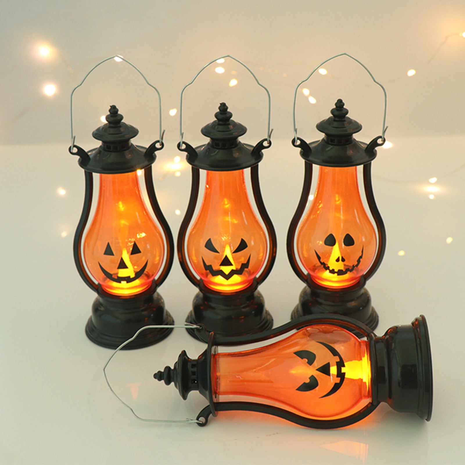 Hariumiu Decor Halloween Lantern Battery Operated Warm Light Power ...