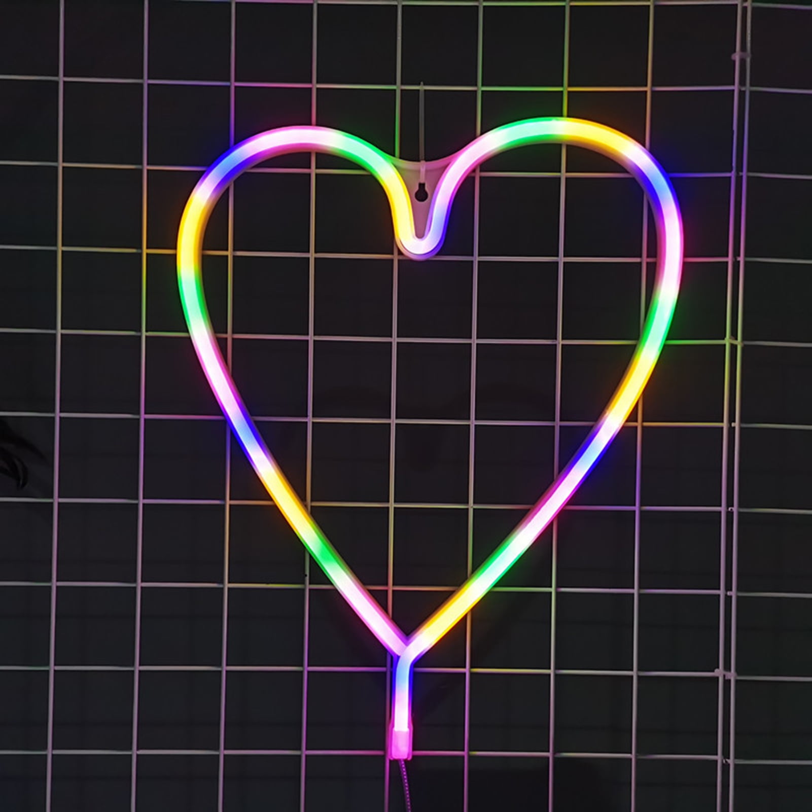 Hariumiu Decorative Neon Light Led Neon Light Love Heart Wall Art Decor ...