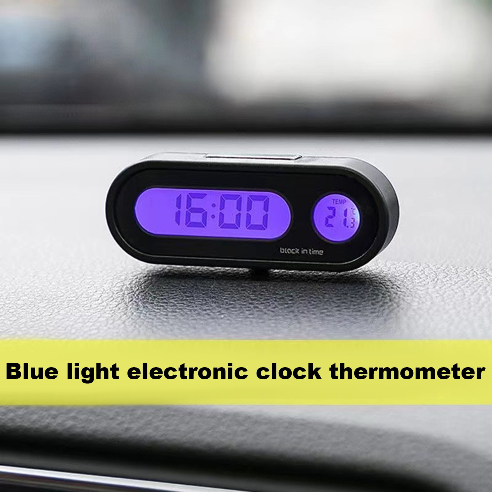 Hariumiu Digital Car Clock Thermometer with Luminous Display Adjustable ...
