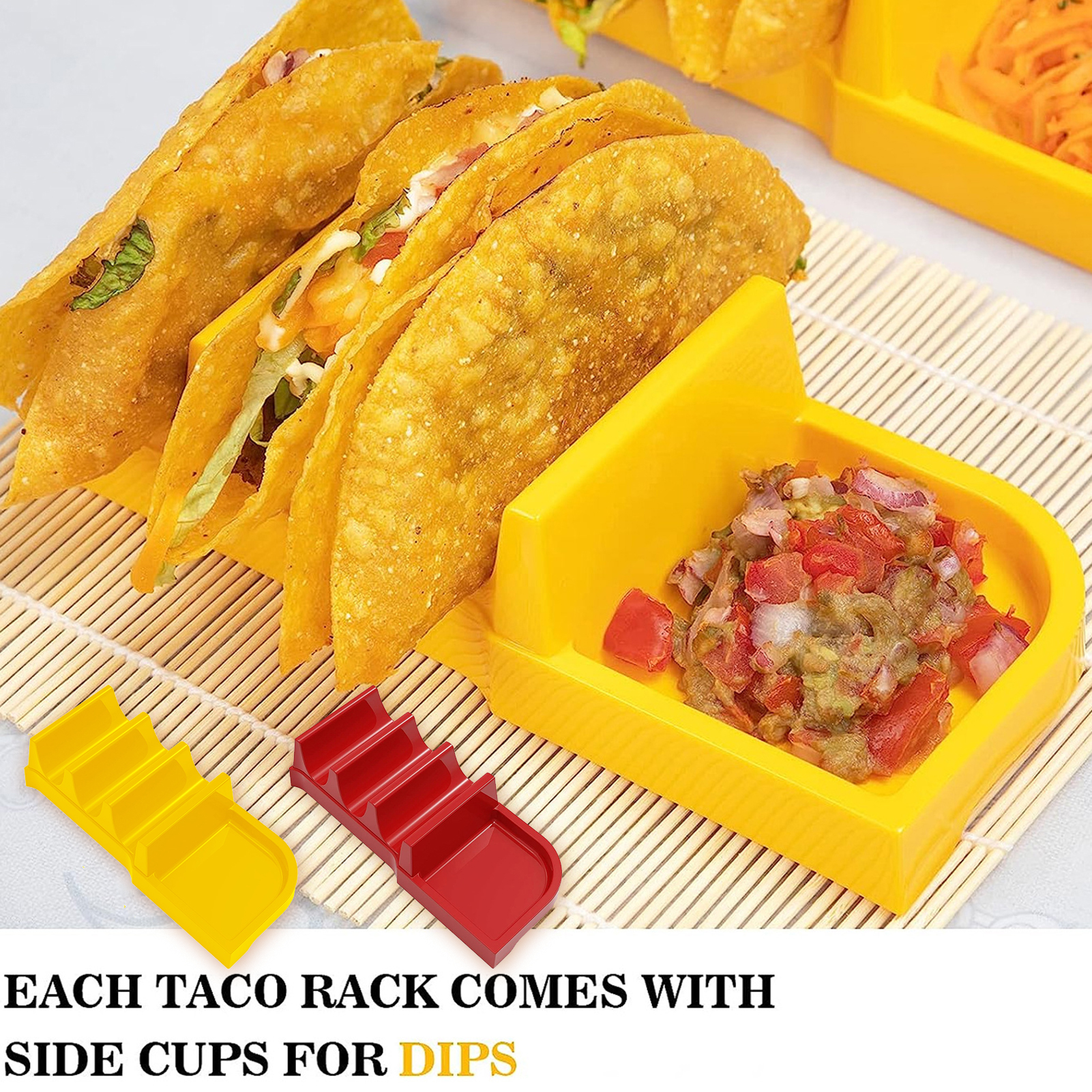 Hariumiu Dip Serving Plate Burrito Stand Food Grade BPA Free Reusable ...