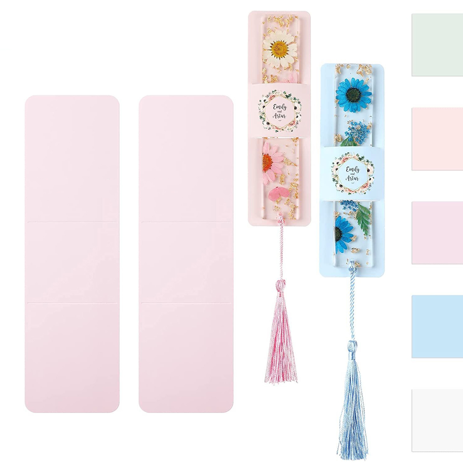 Hariumiu Diy Bookmark Wrapping 50pcs Diy Bookmark Display Cards for ...