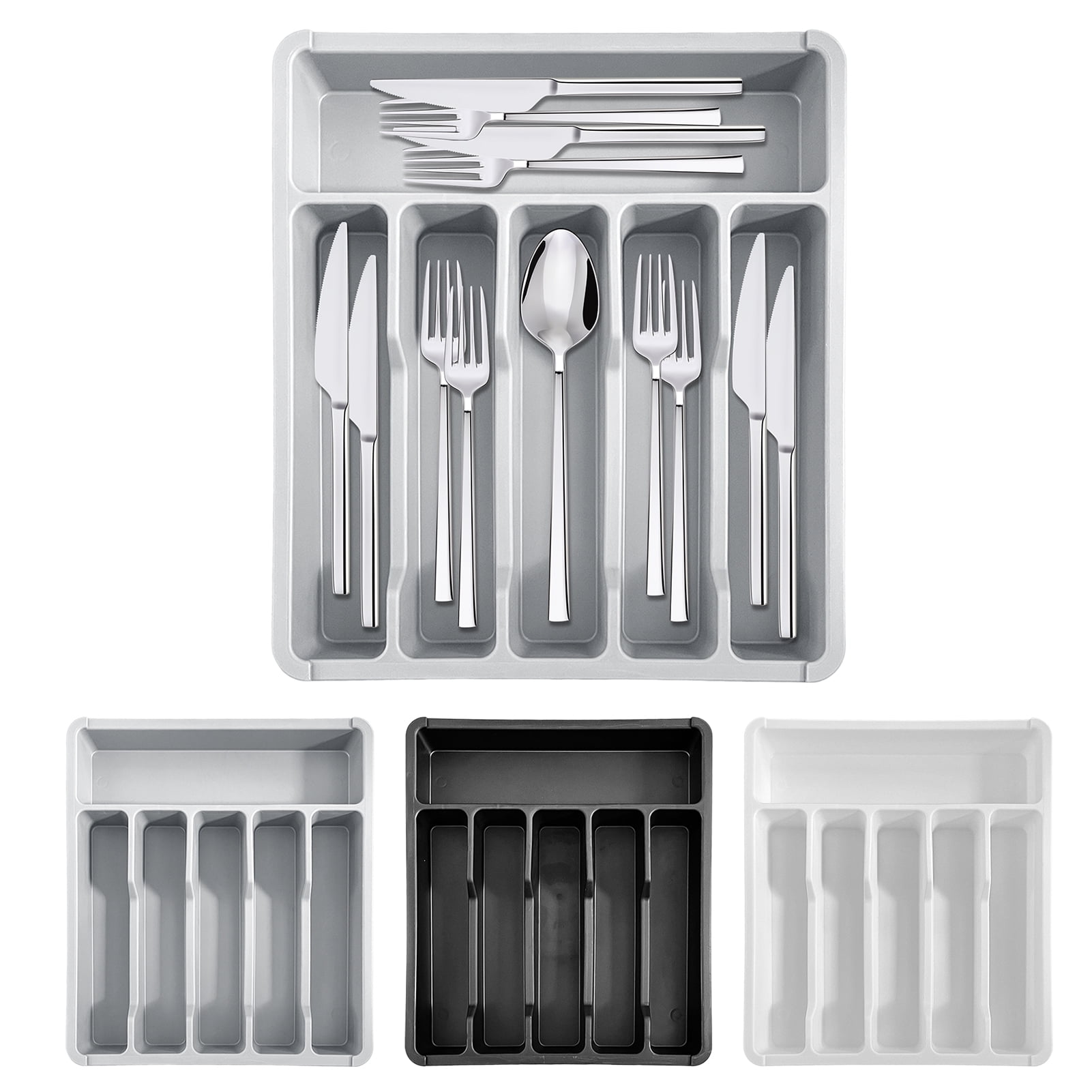 Hariumiu Drawer Organizer Tray for Kitchen Drawer Expandable Cutlery ...