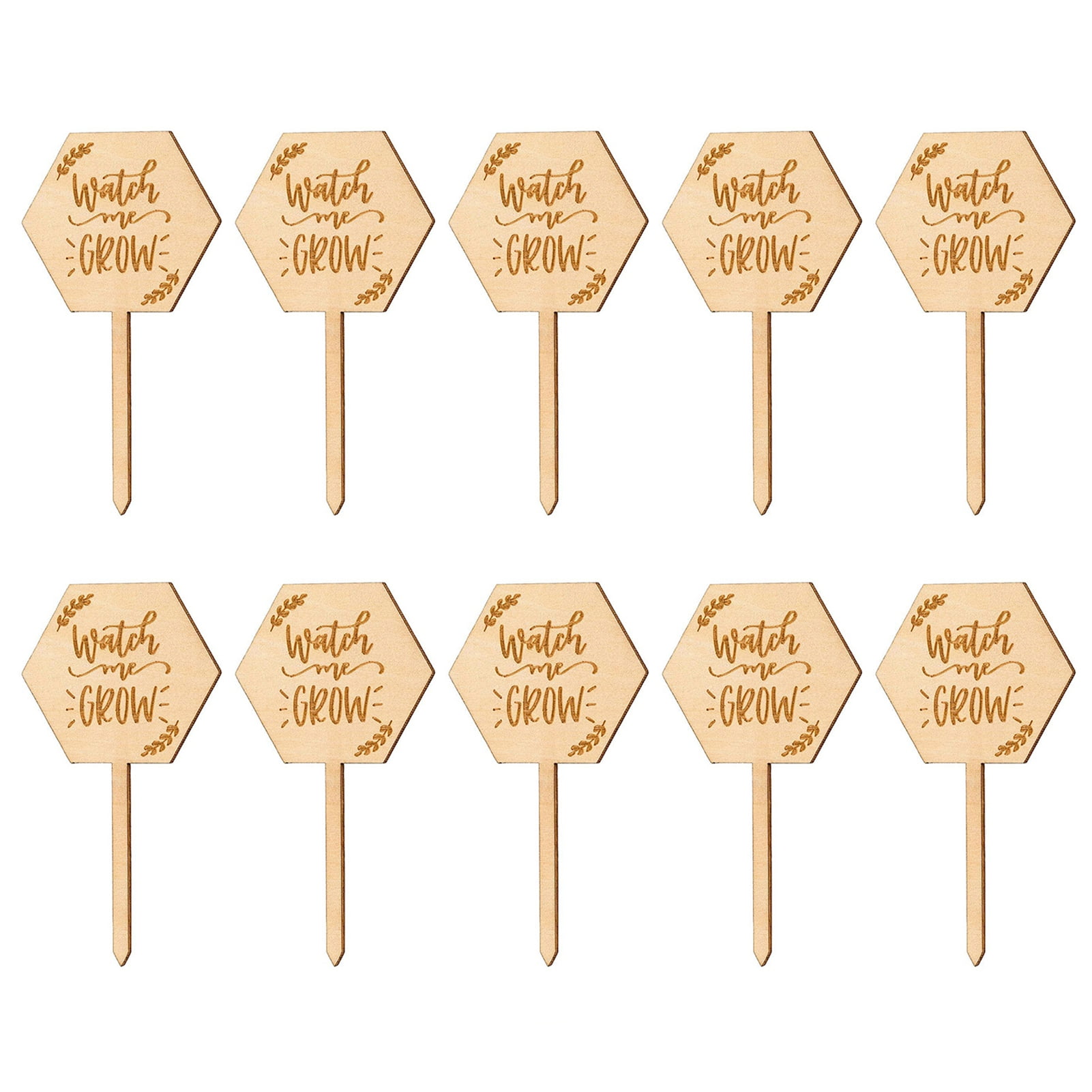 Hariumiu Flower Label 10pcs Plant Label Durable Wooden Plant Markers ...