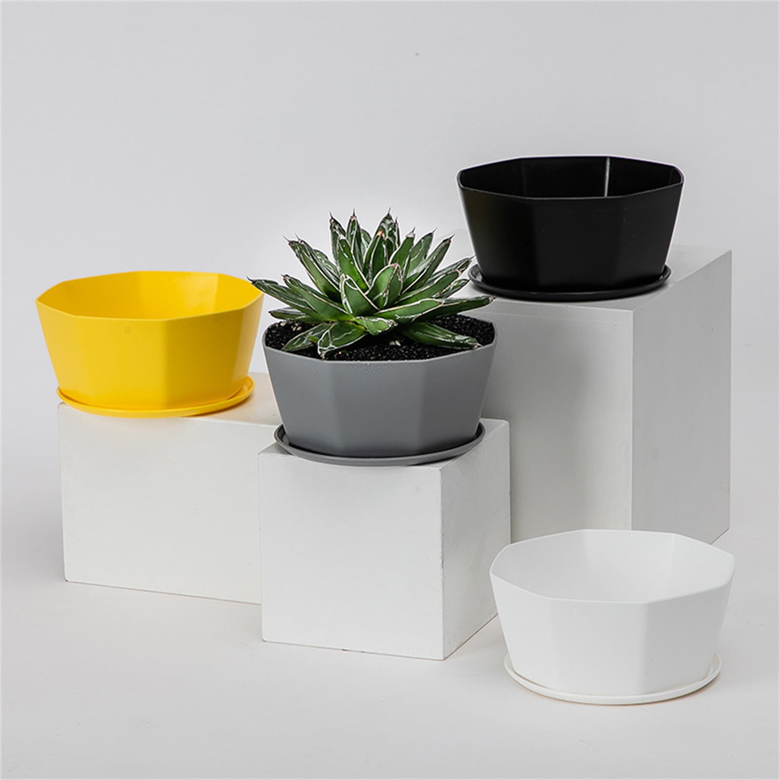 Hariumiu Flower Pot Solid Construction Large Capacity Resin Indoor ...