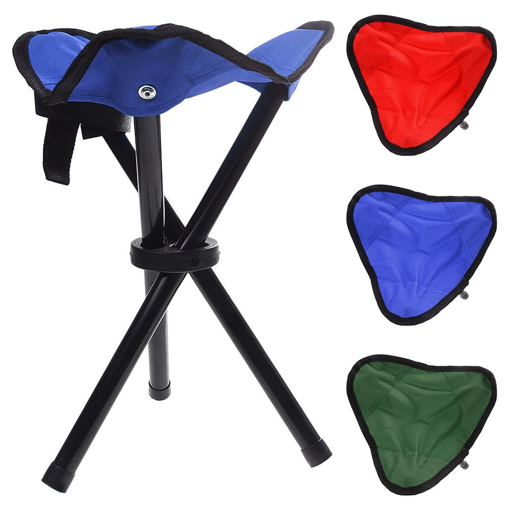 Hariumiu Folding Camping Tripod Stools, Portable 3 Legs Tall Slacker ...