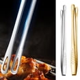 Hariumiu Food Clip Long Handle Stainless Steel BBQ Steak Clip Heat ...