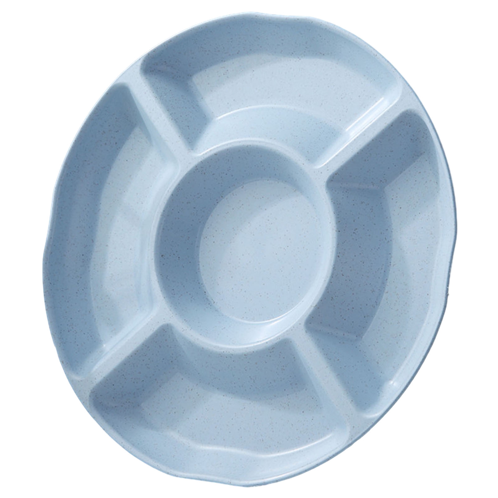 Hariumiu Fruit Plate Candy Plate 5 Compartments Capacity Round Food ...