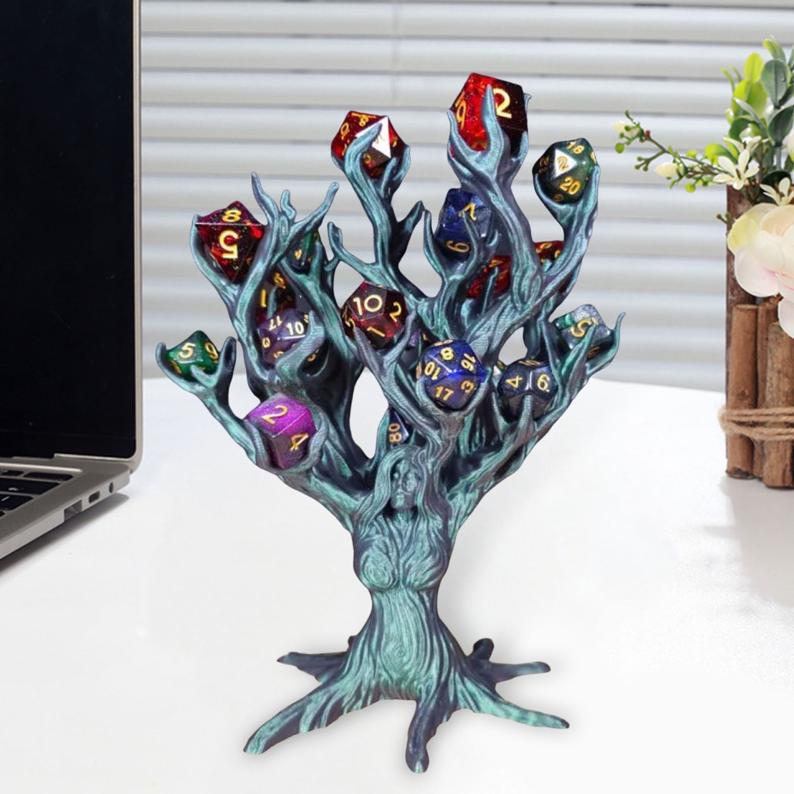 Hariumiu Goddess Tree Dice Holder Desk Multi-dice Holder Dice Organizer Tree RPG Game Accessory ...