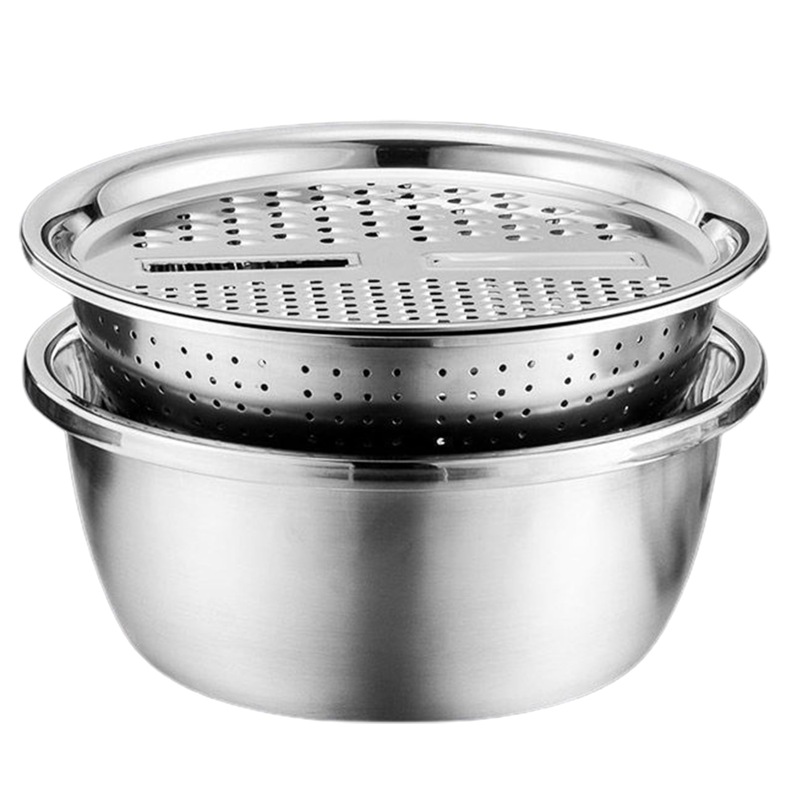Hariumiu Grater Basin for Fruits Vegetables 5-in-1 Stainless Steel ...