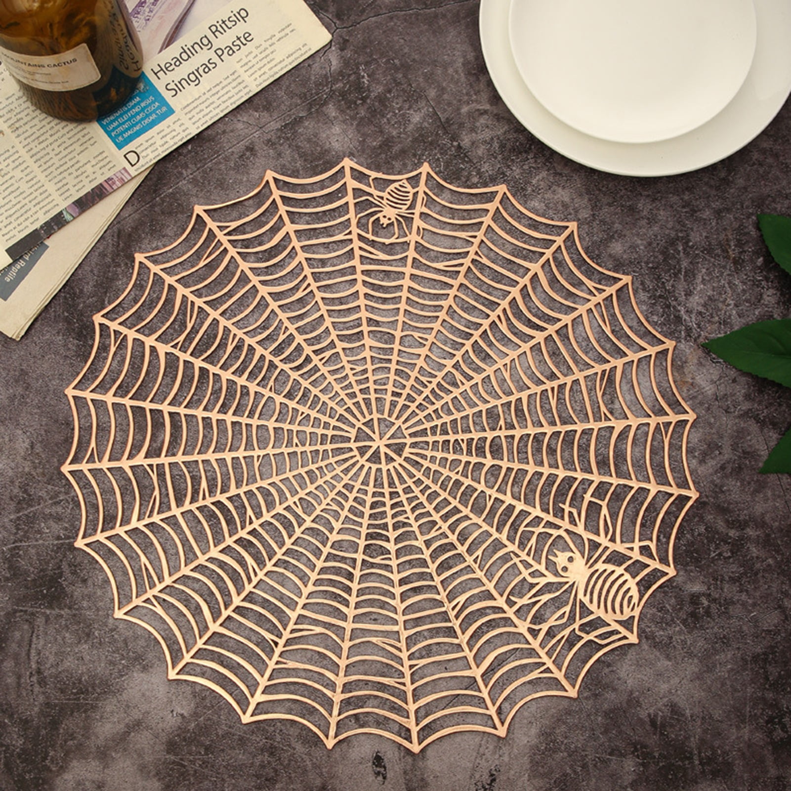 Hariumiu Halloween Place Mat Halloween Table Place Mat Spider Web ...