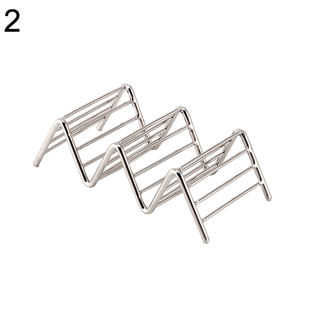 Hariumiu Hard Wave Stainless Steel Mexican Food Rack Stand Shell Taco ...